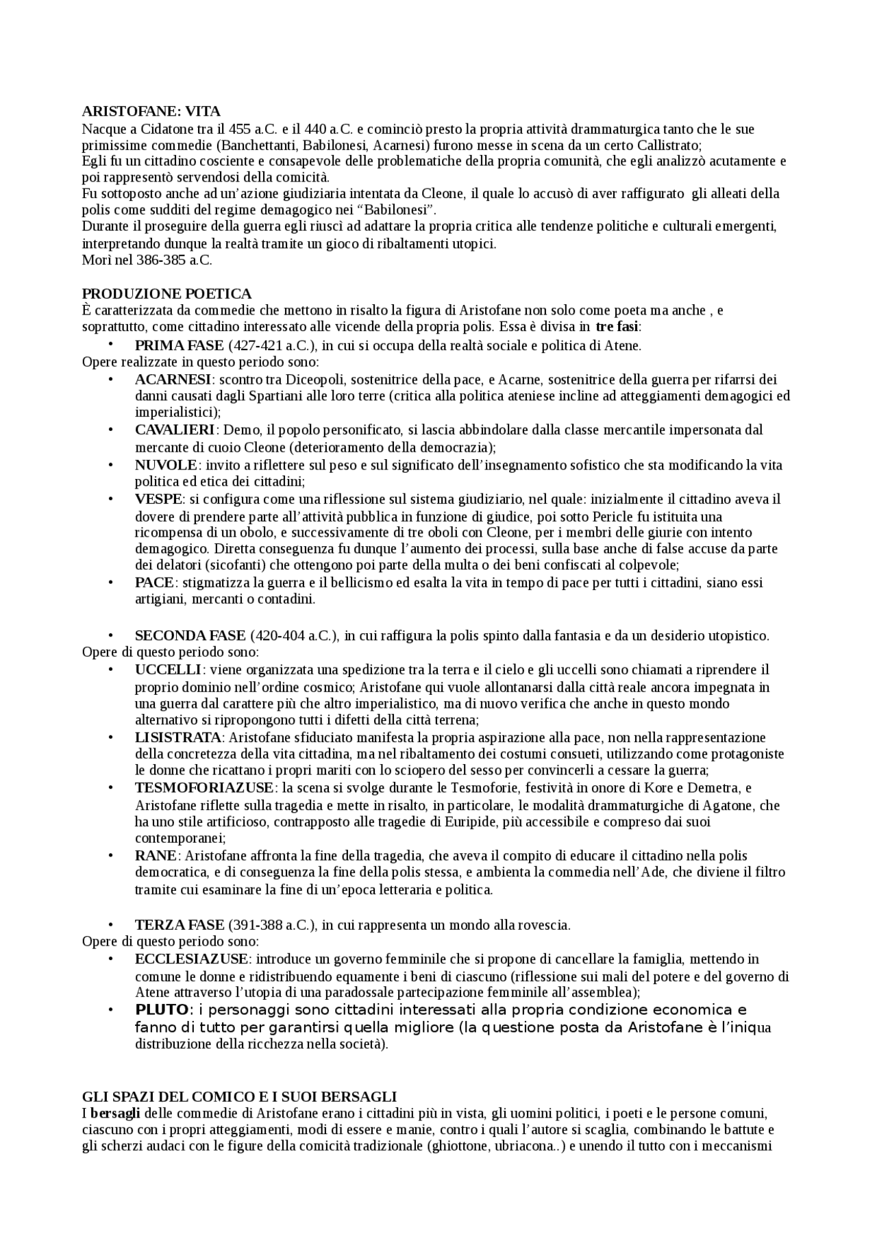 Aristofane Tucidide Lisia Senofonte Isocrate Demostene Docsity