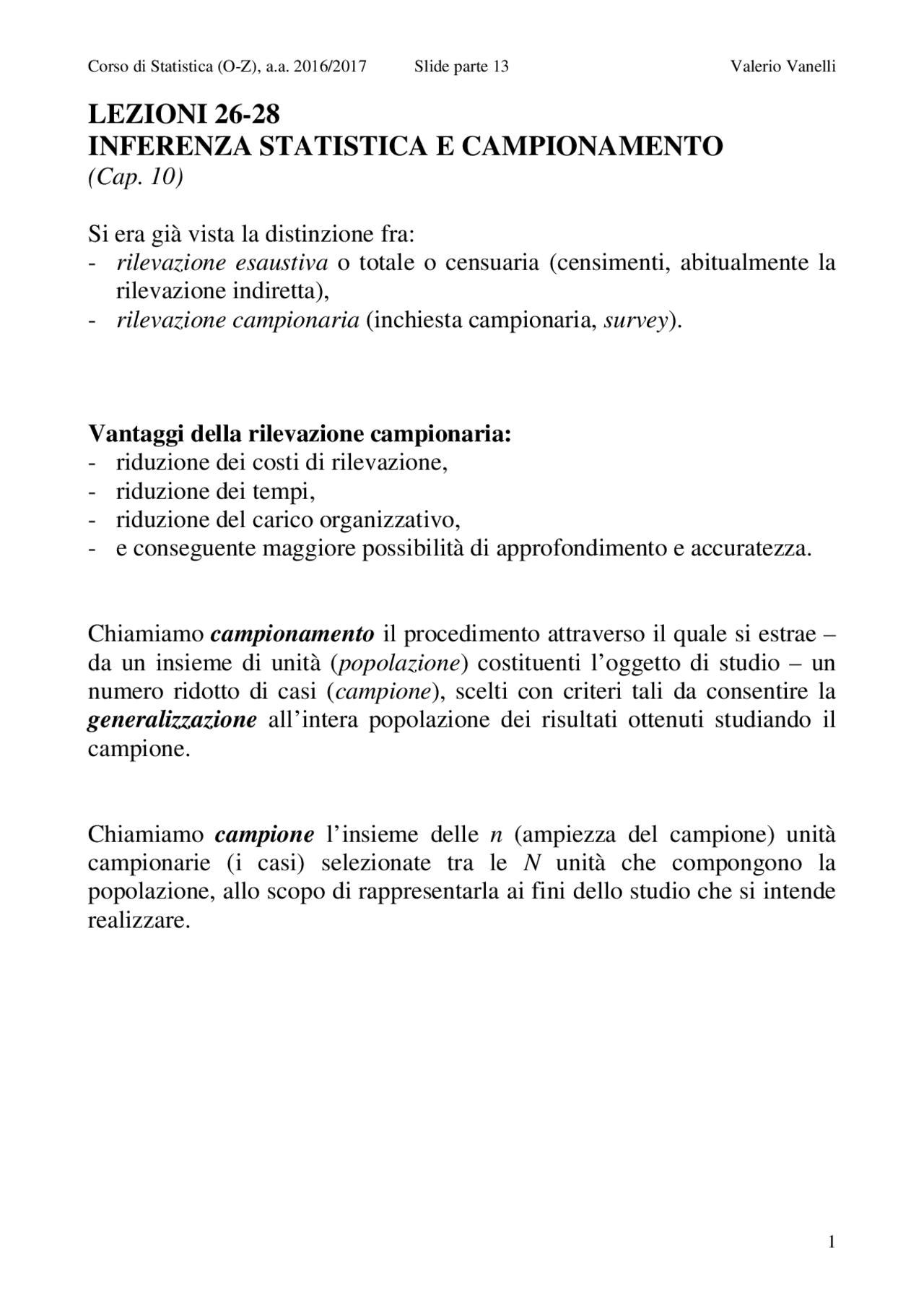 Slides Lezioni Di Statistica Sociale Docsity