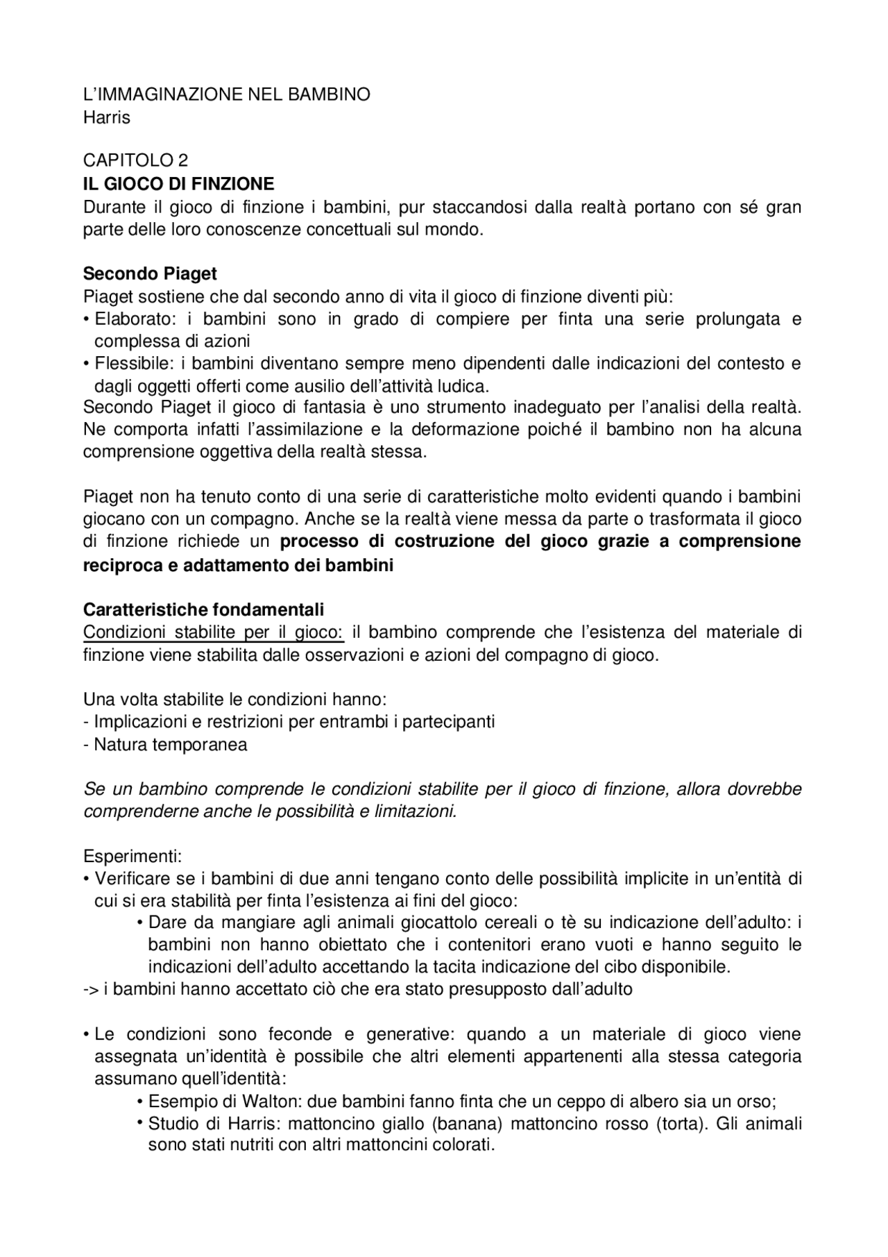Limmaginazione Del Bambino Docsity