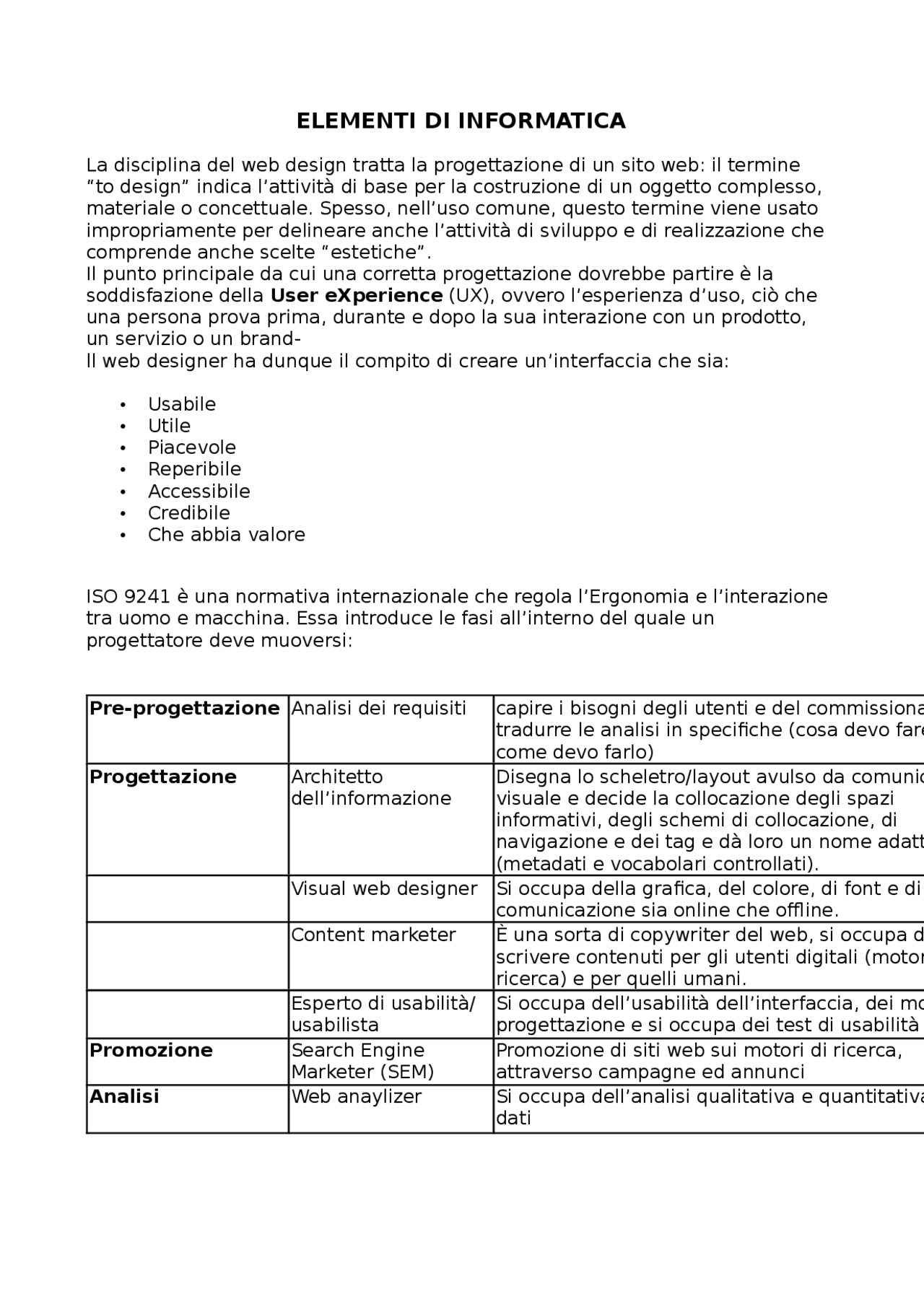Elementi di informatica - Docsity