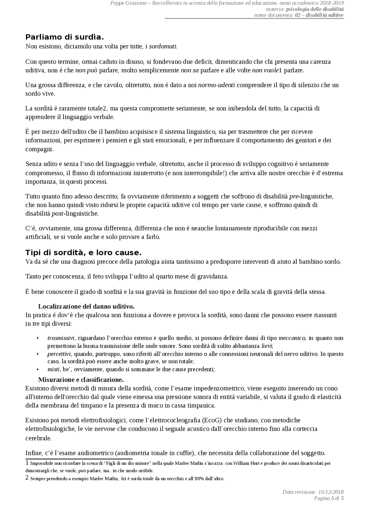 Pedagogia Delle Disabilità Docsity