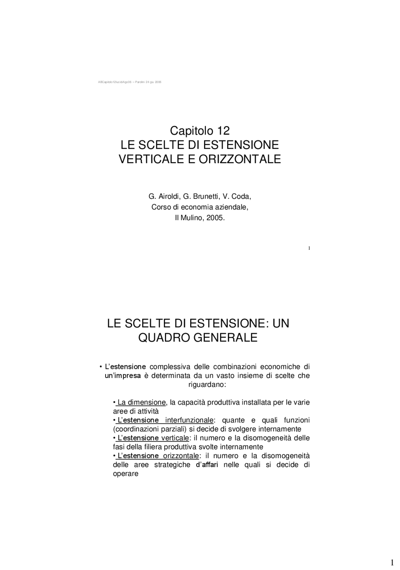 Slides capitolo 12 airoldi brunetti coda - Docsity