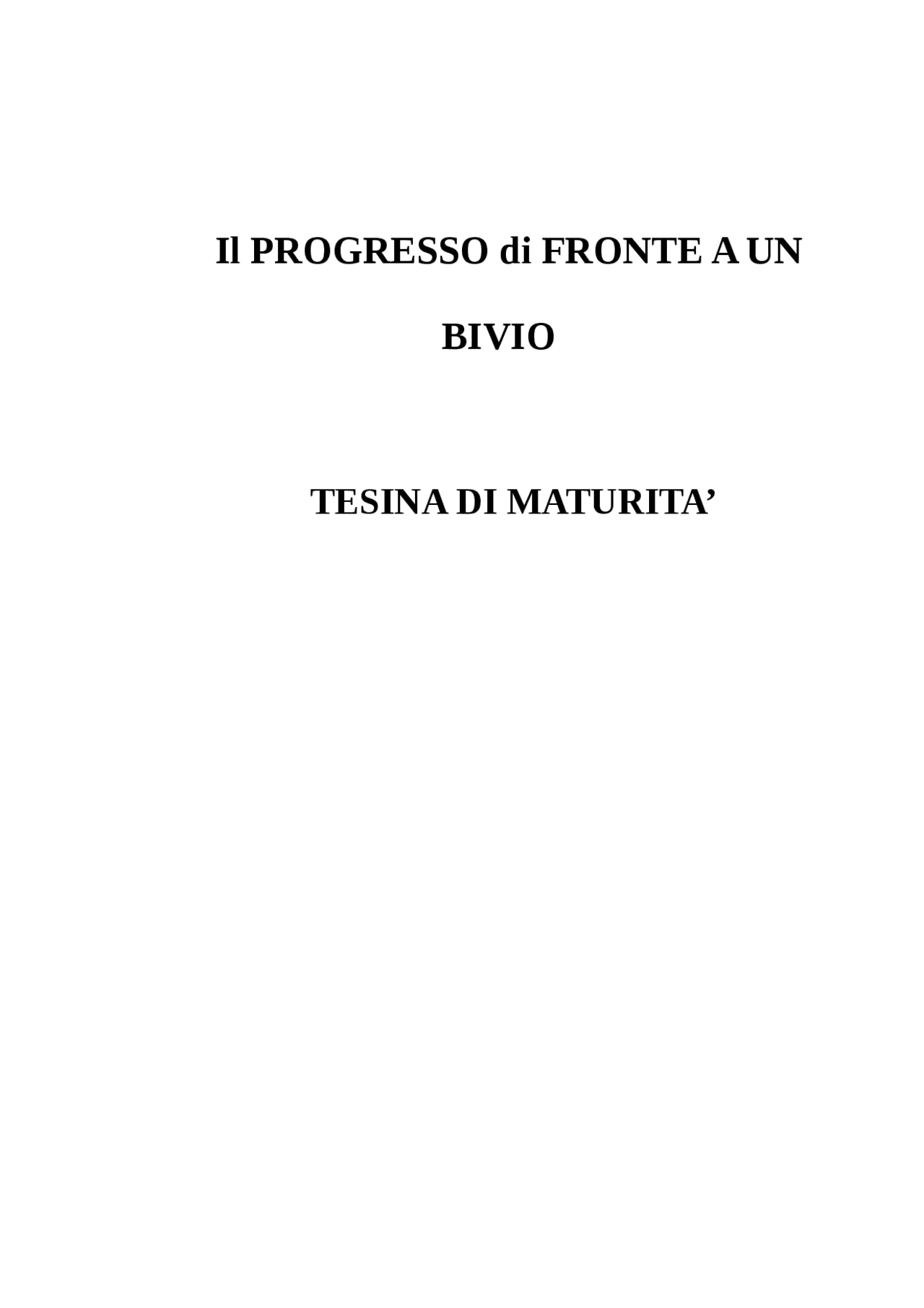 Tesina Liceo Scientifico Docsity