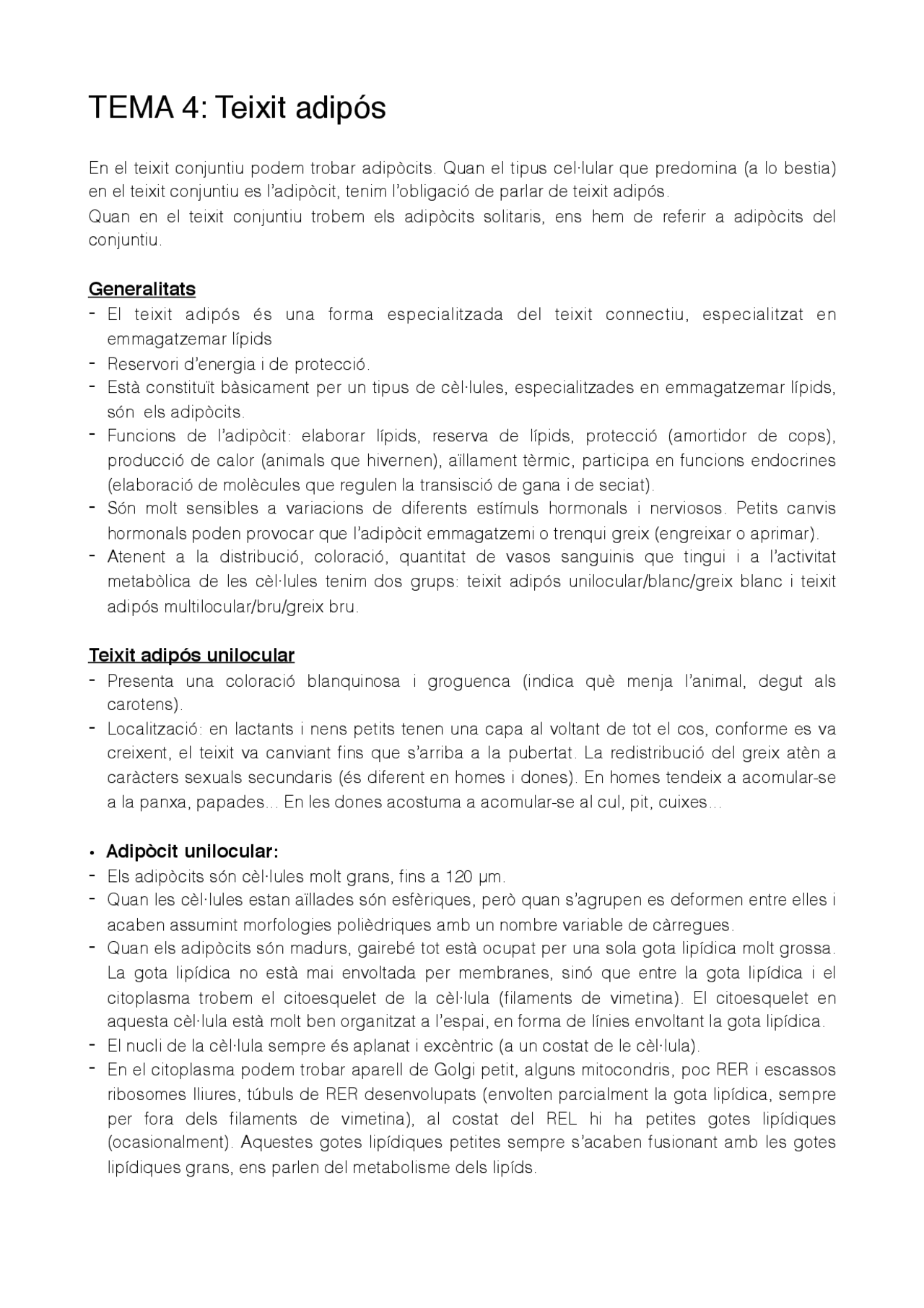 T4: teixit adipós.pdf - Docsity