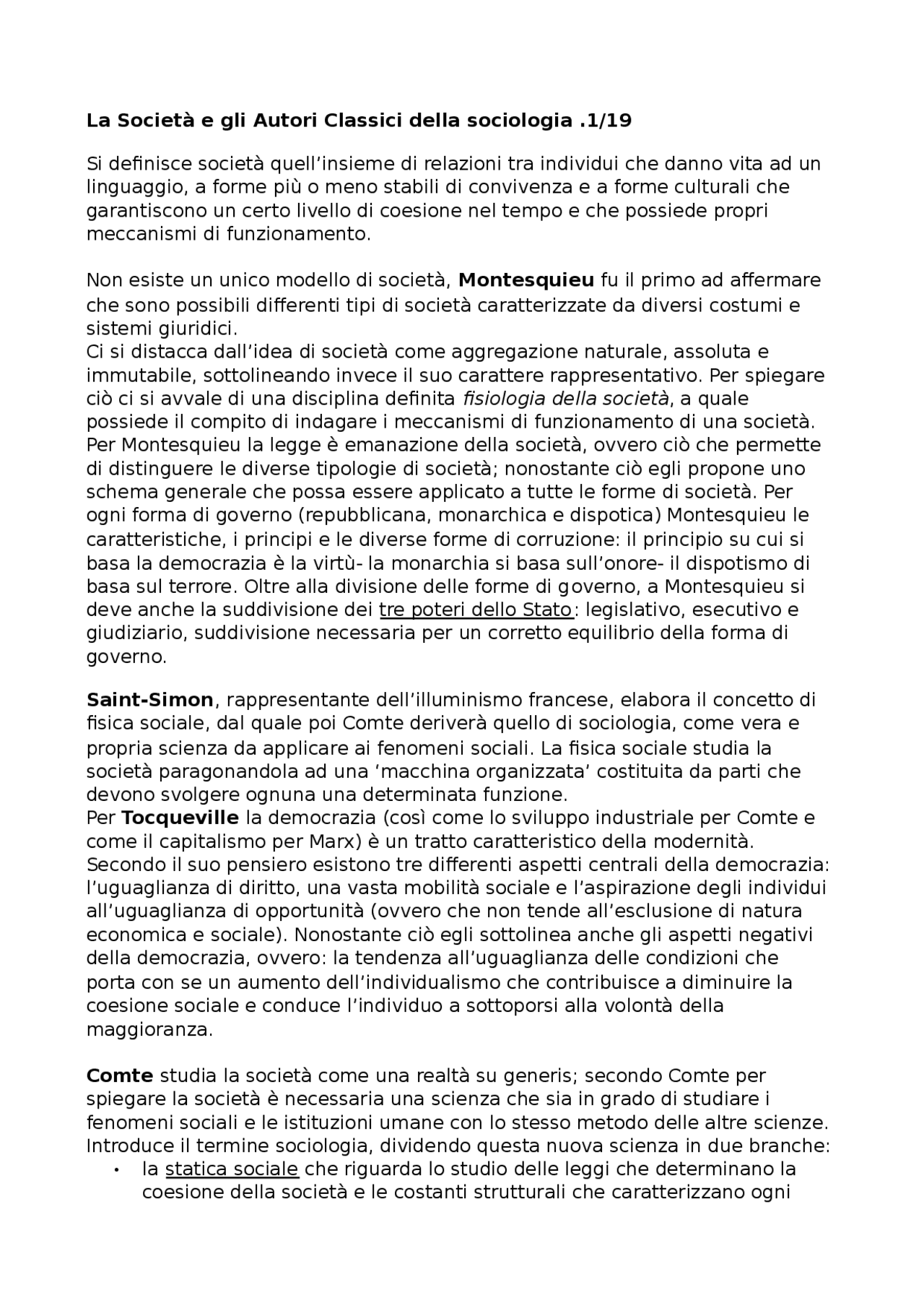 Mutamento Sociale Marchisio Docsity
