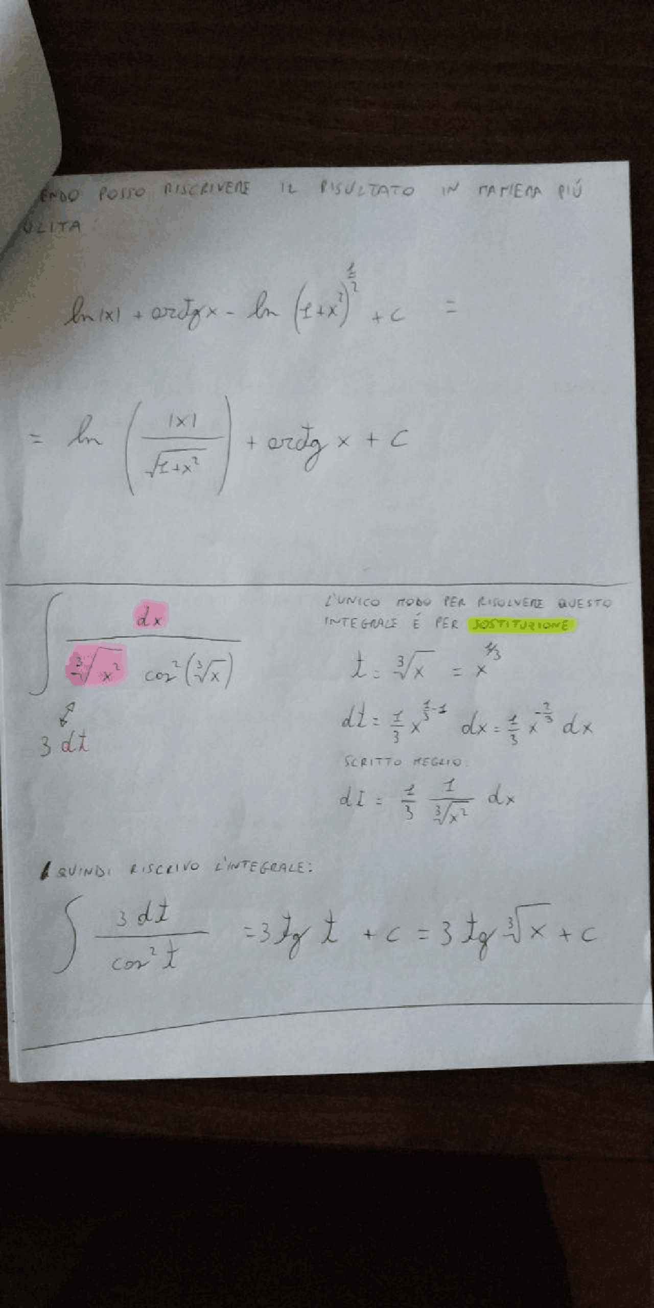 Integrali Di Analisi 1 Docsity