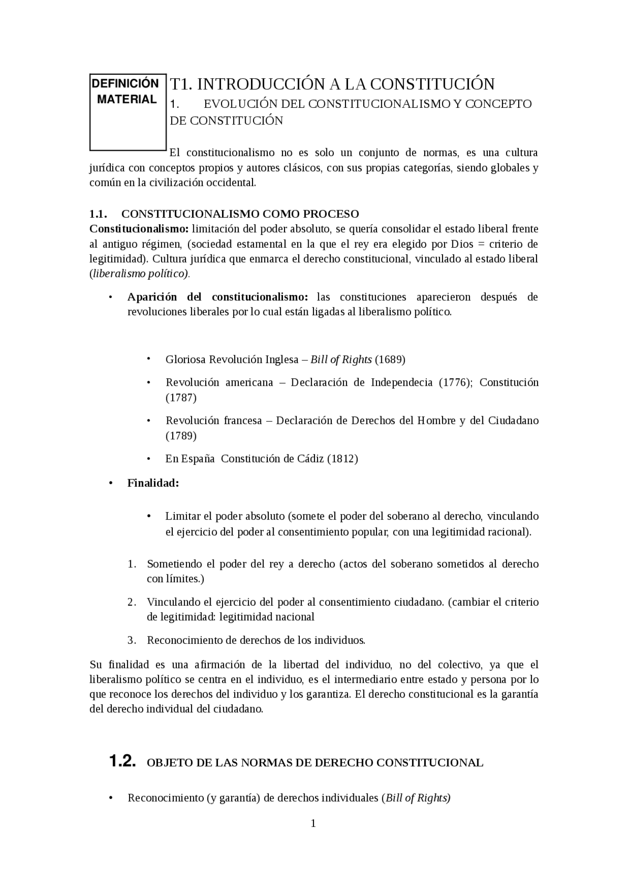 Apunts constitucional - Docsity