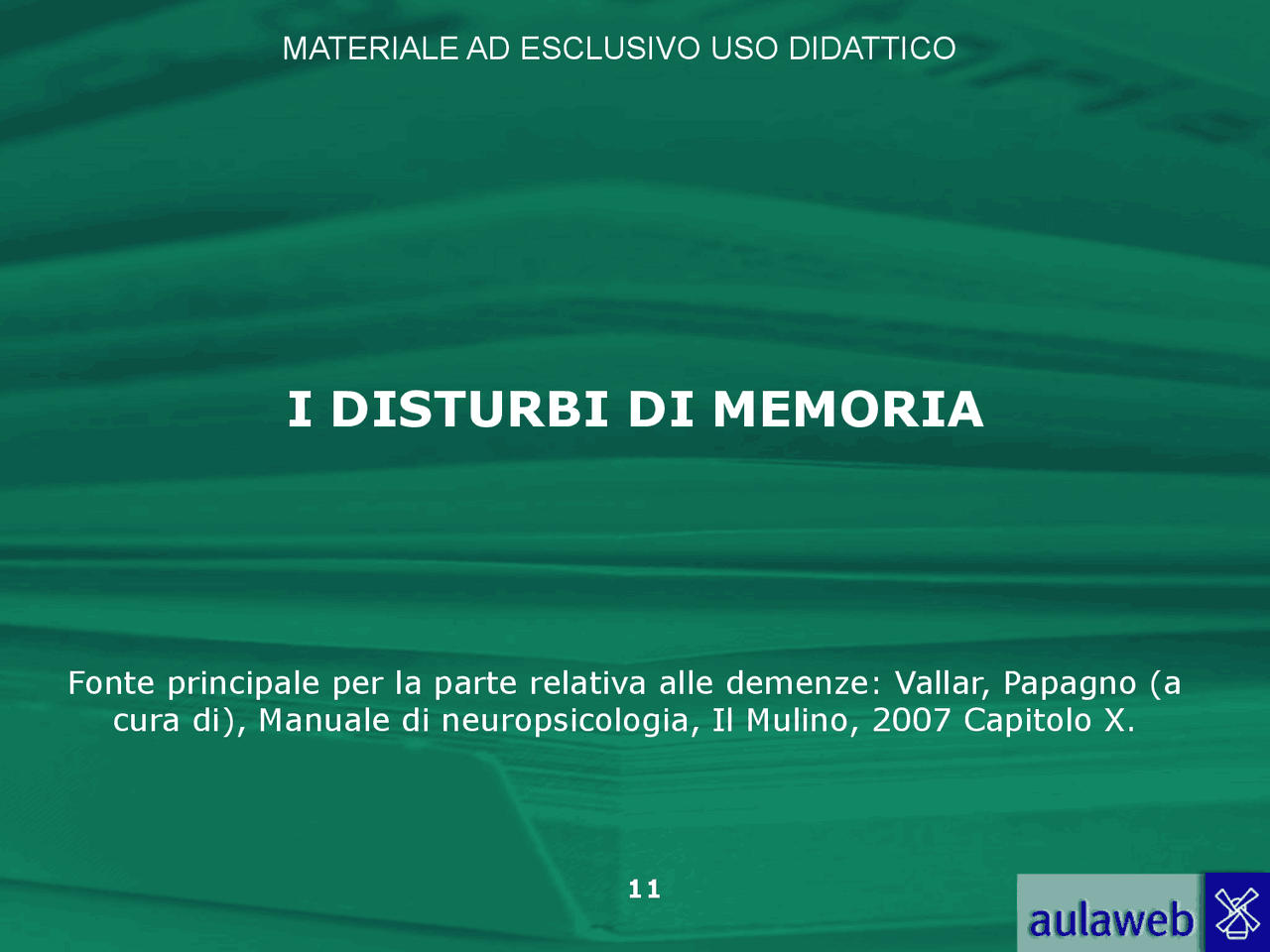 Disturbi Della Memoria In Neuropsicologia Docsity