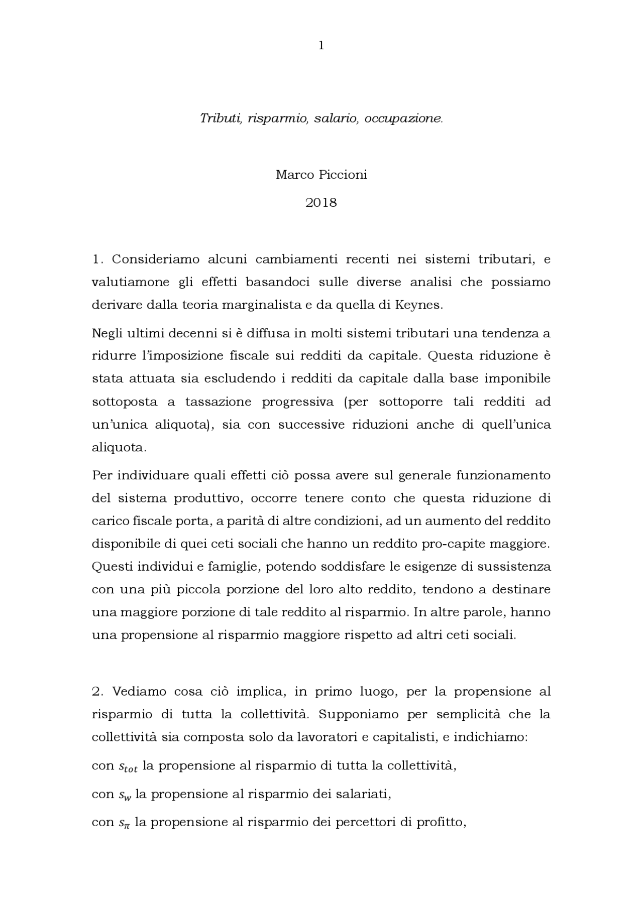 Dispense Prof Piccioni Economia Pubblica Docsity