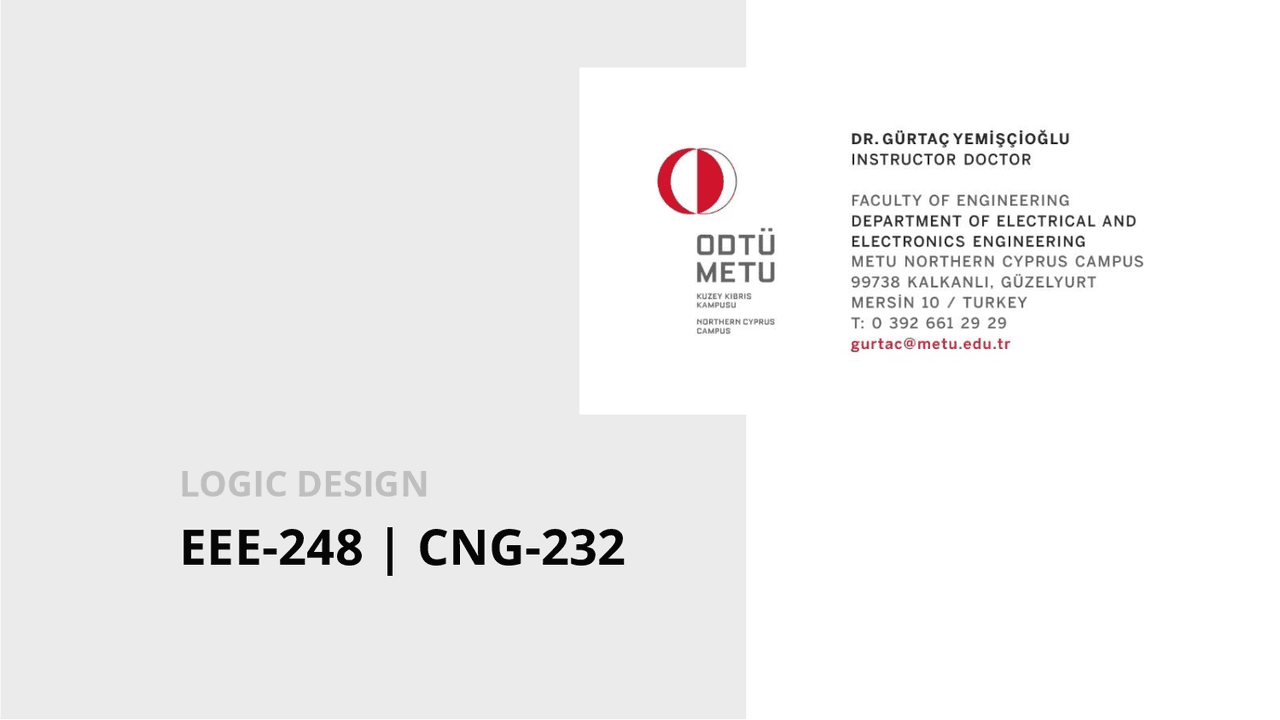 Lecture Note On Digital Designs Docsity