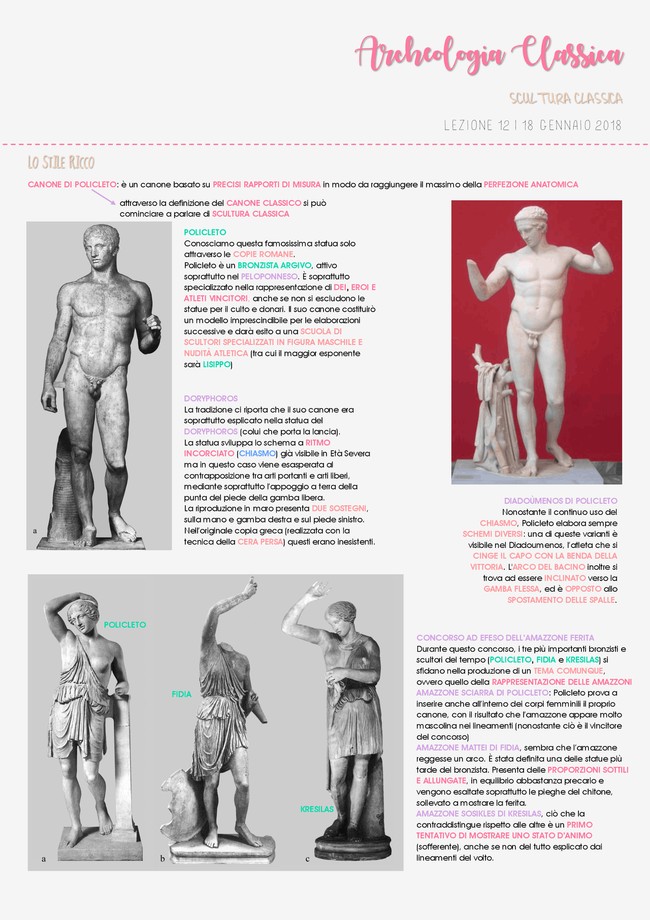 Archeologia Classica Scultura Classica Docsity