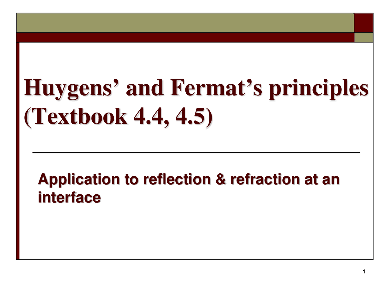 Engineering Optics Chapter 2 Docsity