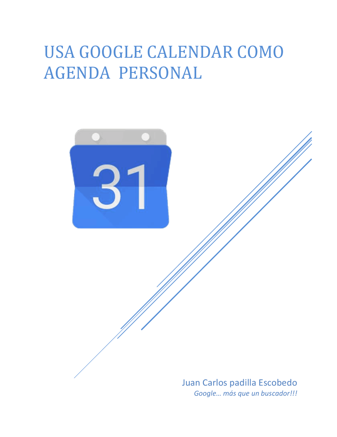Manual Calendar de Google - Docsity