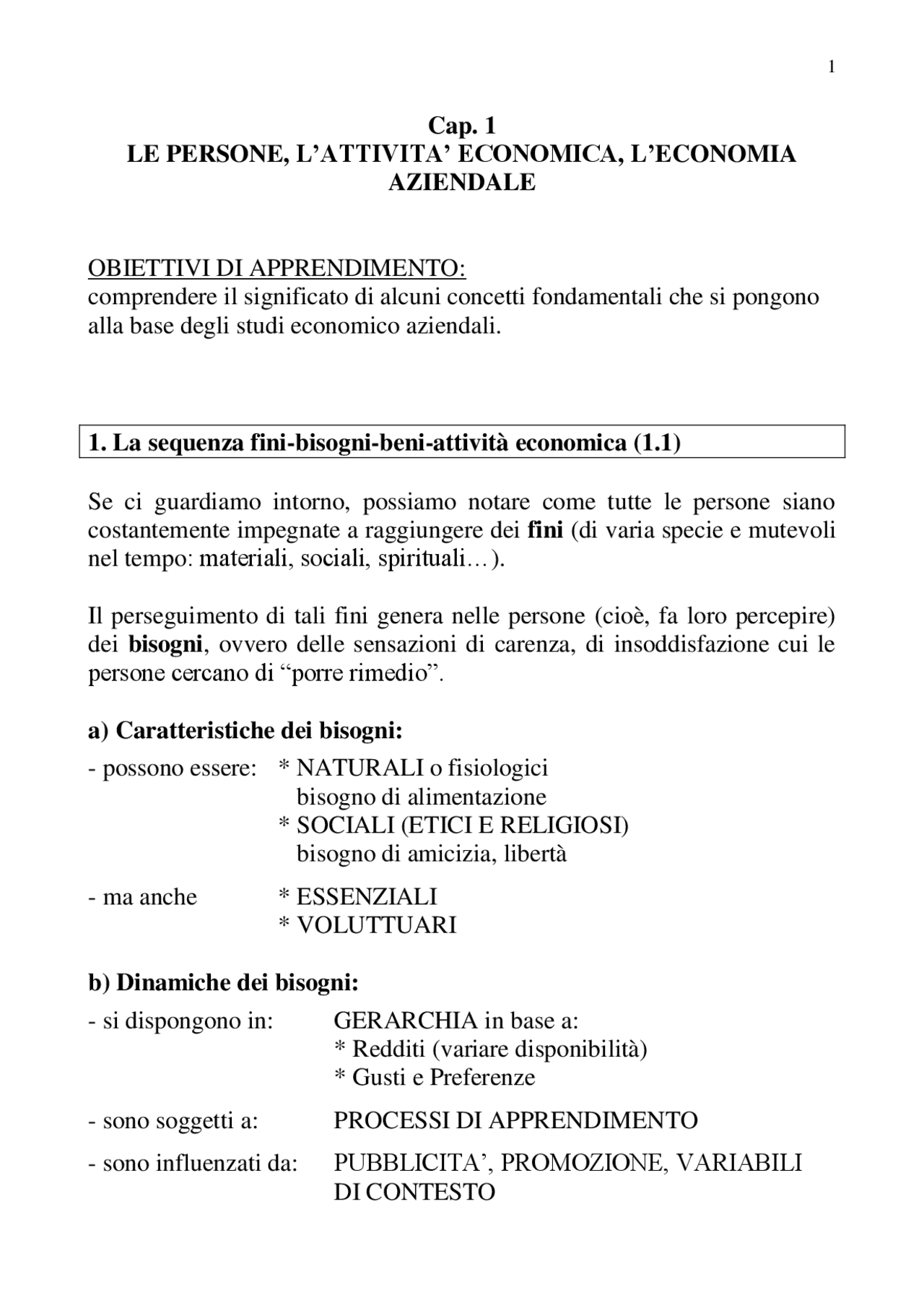 Economia Prima Parte Docsity