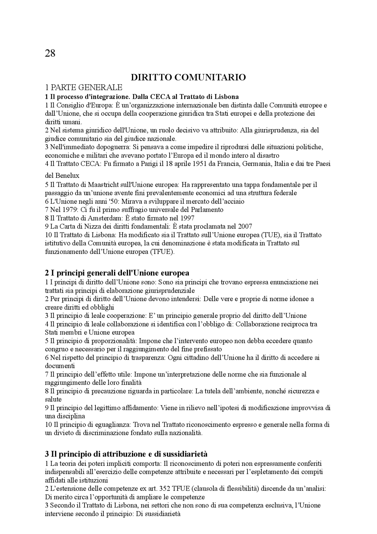 Diritto Comunitario Risposte Pegaso Prove Desame Di Diritto