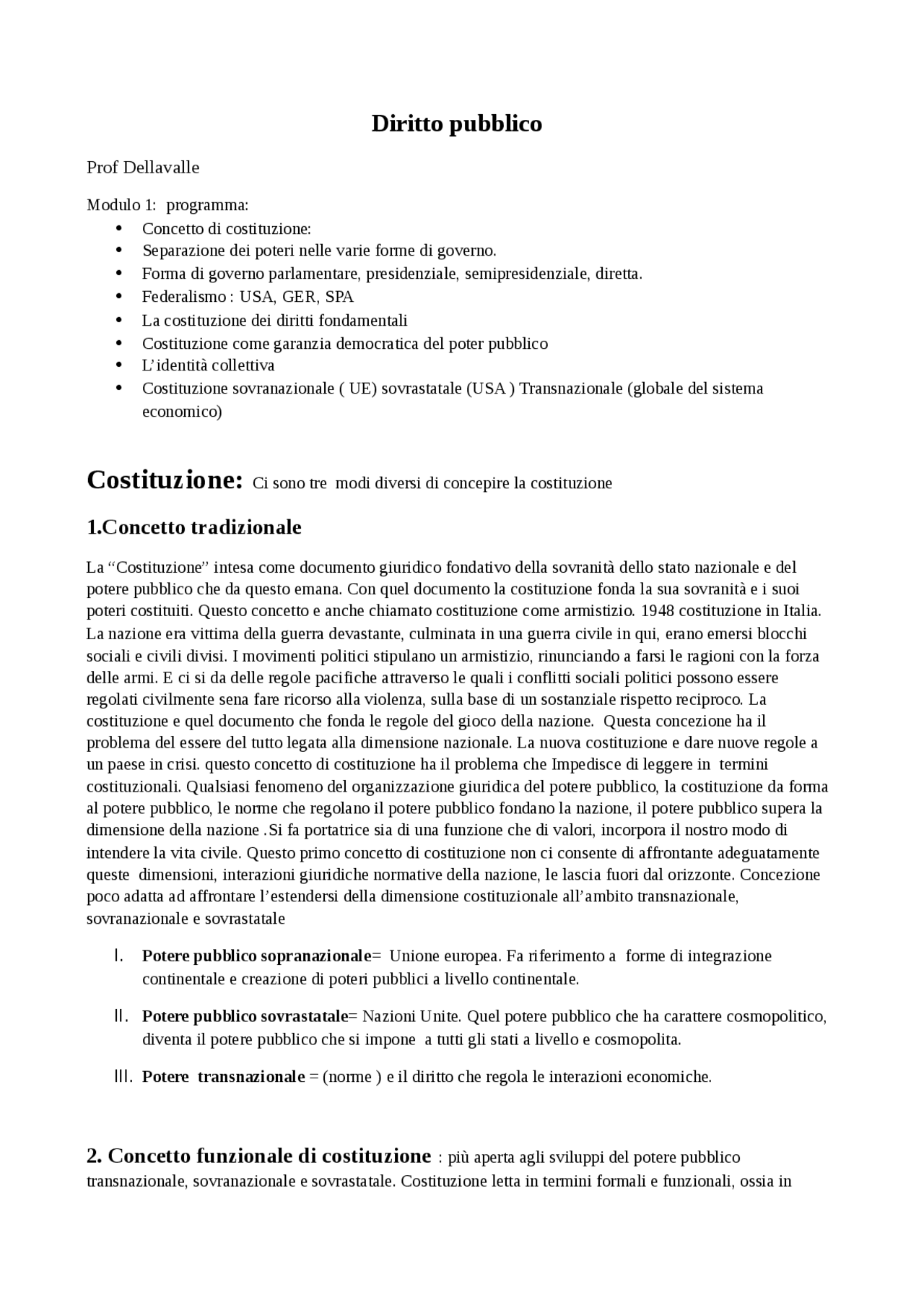 Riassunti Di Diritto Pubblico Docsity