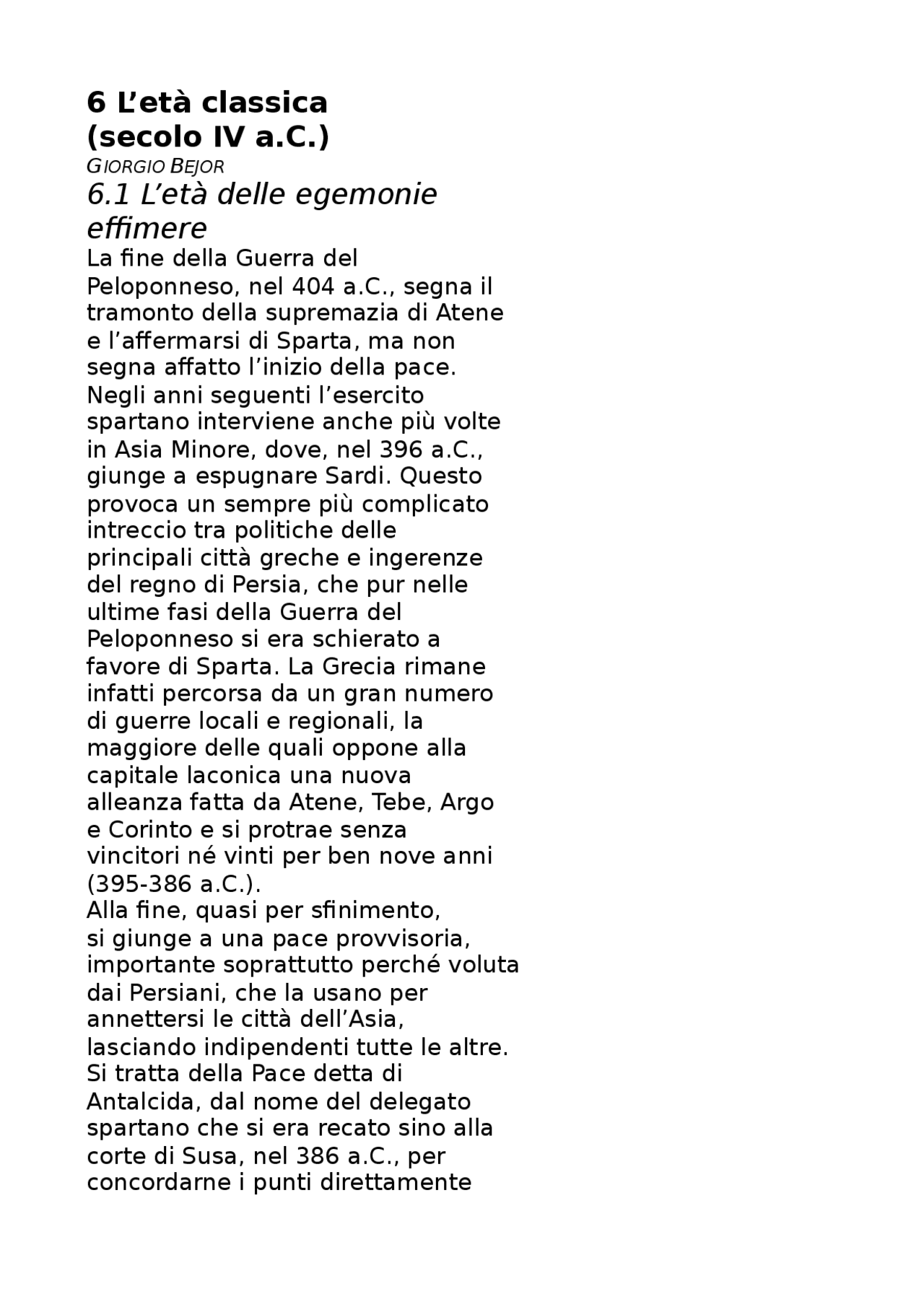 Storia Arte Greca Bejor Castoldi Docsity