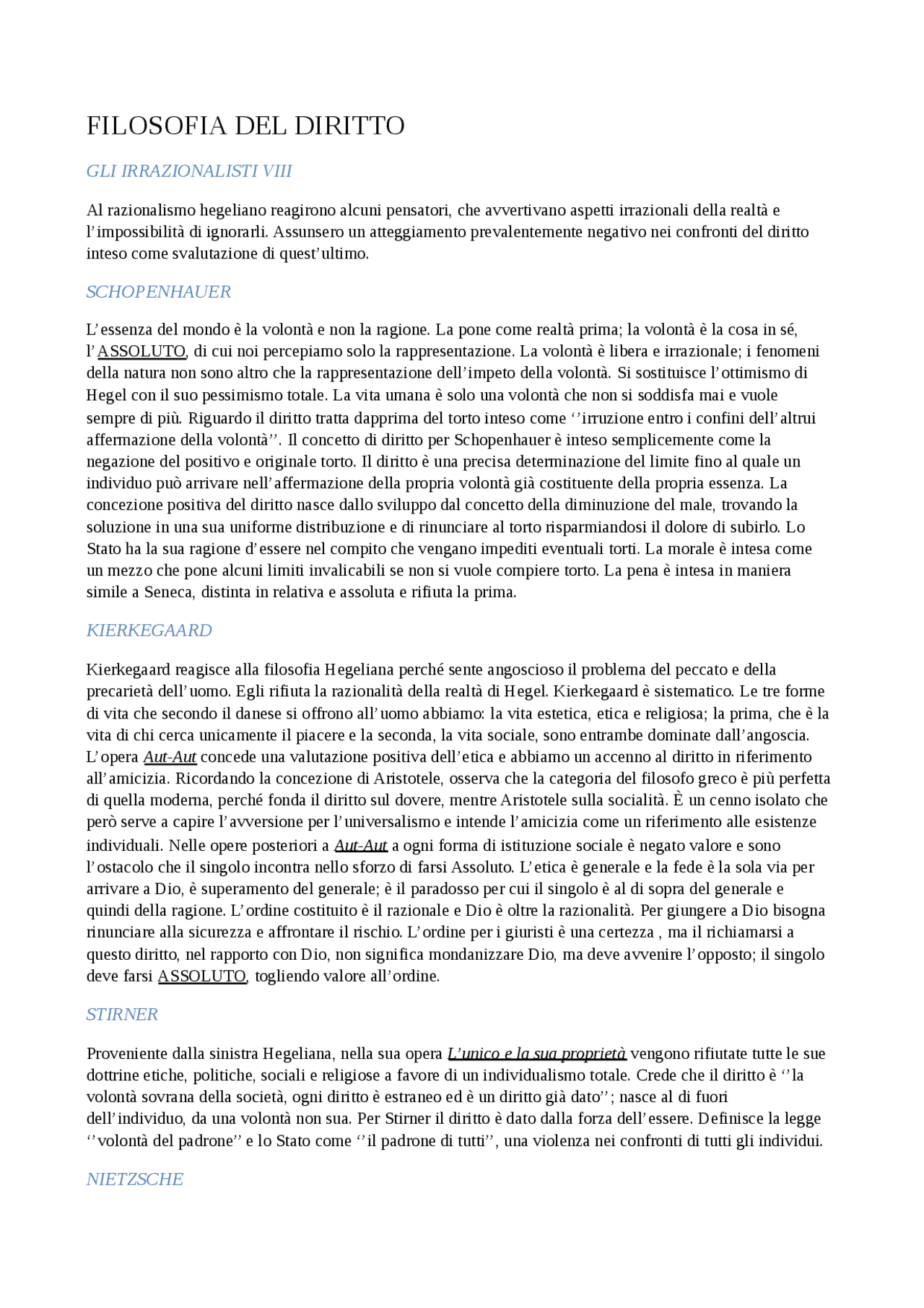 Guido Fassò Storia Della Filosofia Del Diritto Vol 3 Docsity