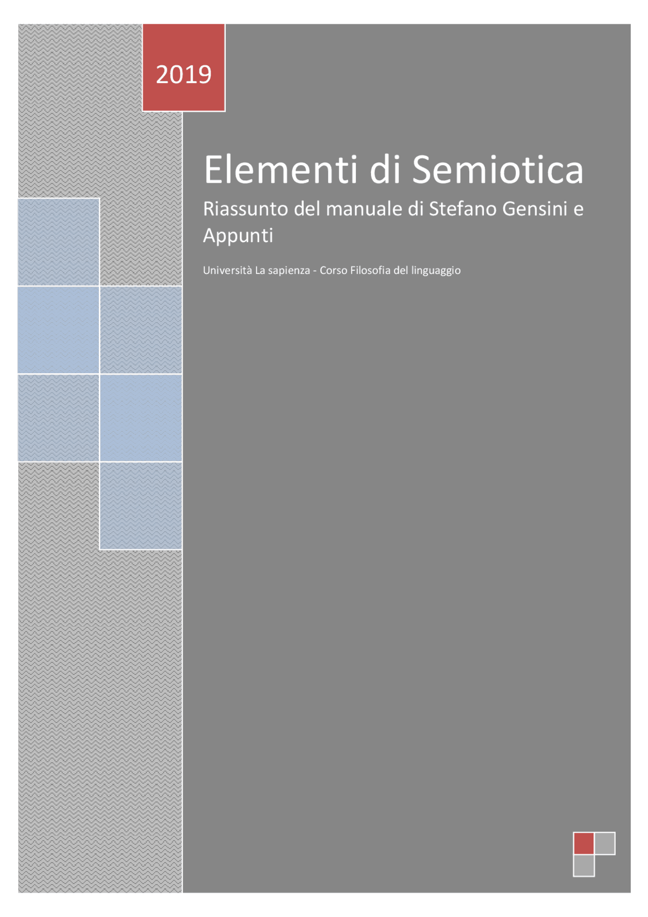 Elementi Di Semiotica Riassunto Appunti Docsity