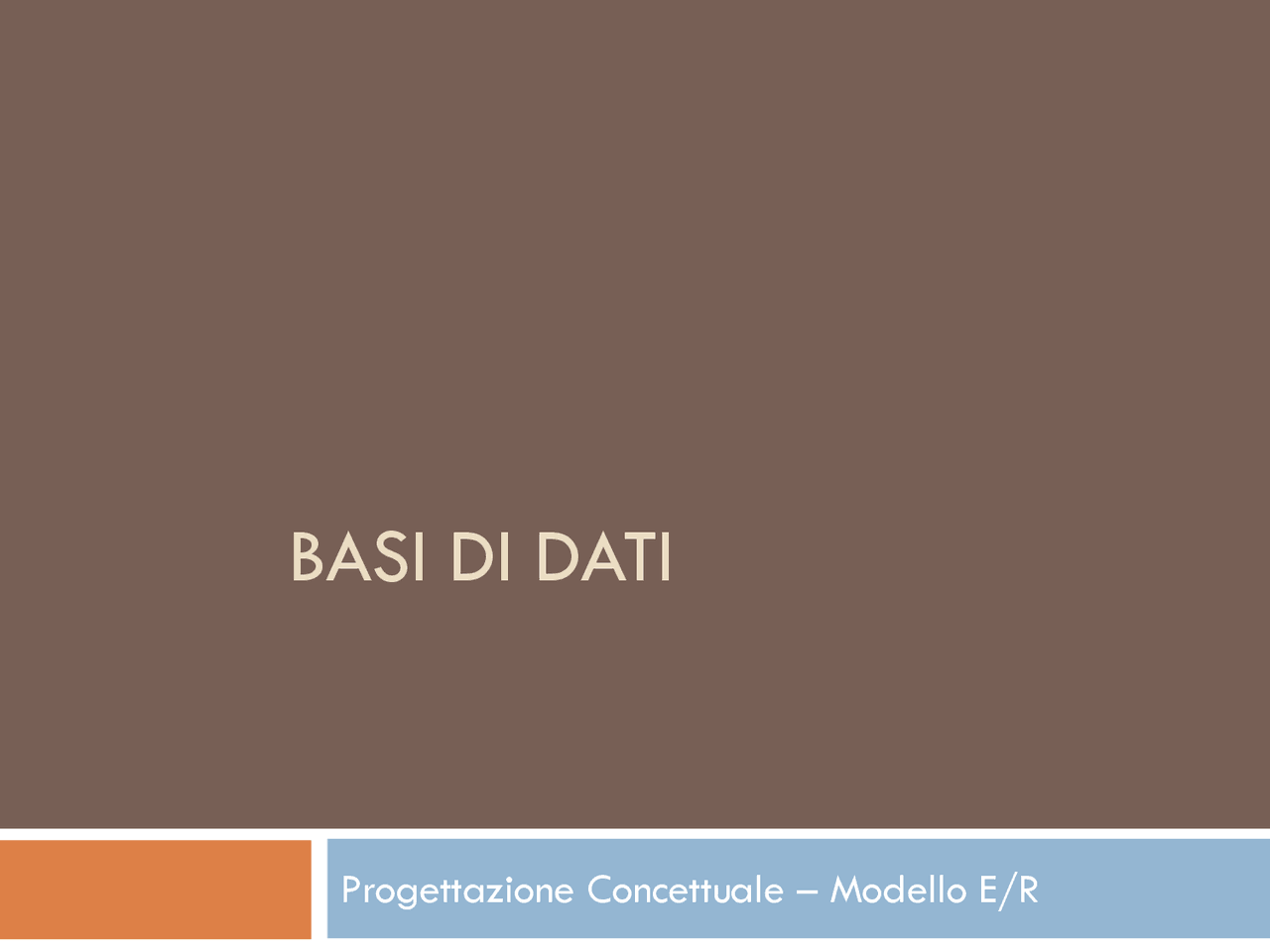 Progettazione concettuale informatica avanzata - Docsity