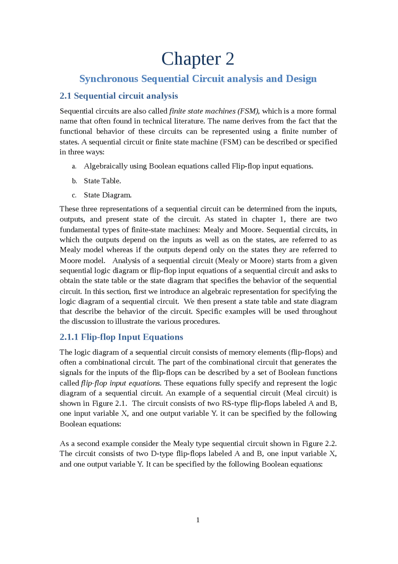 Logical Circuits Notes Lecture Notes Electronic Circuits Analysis