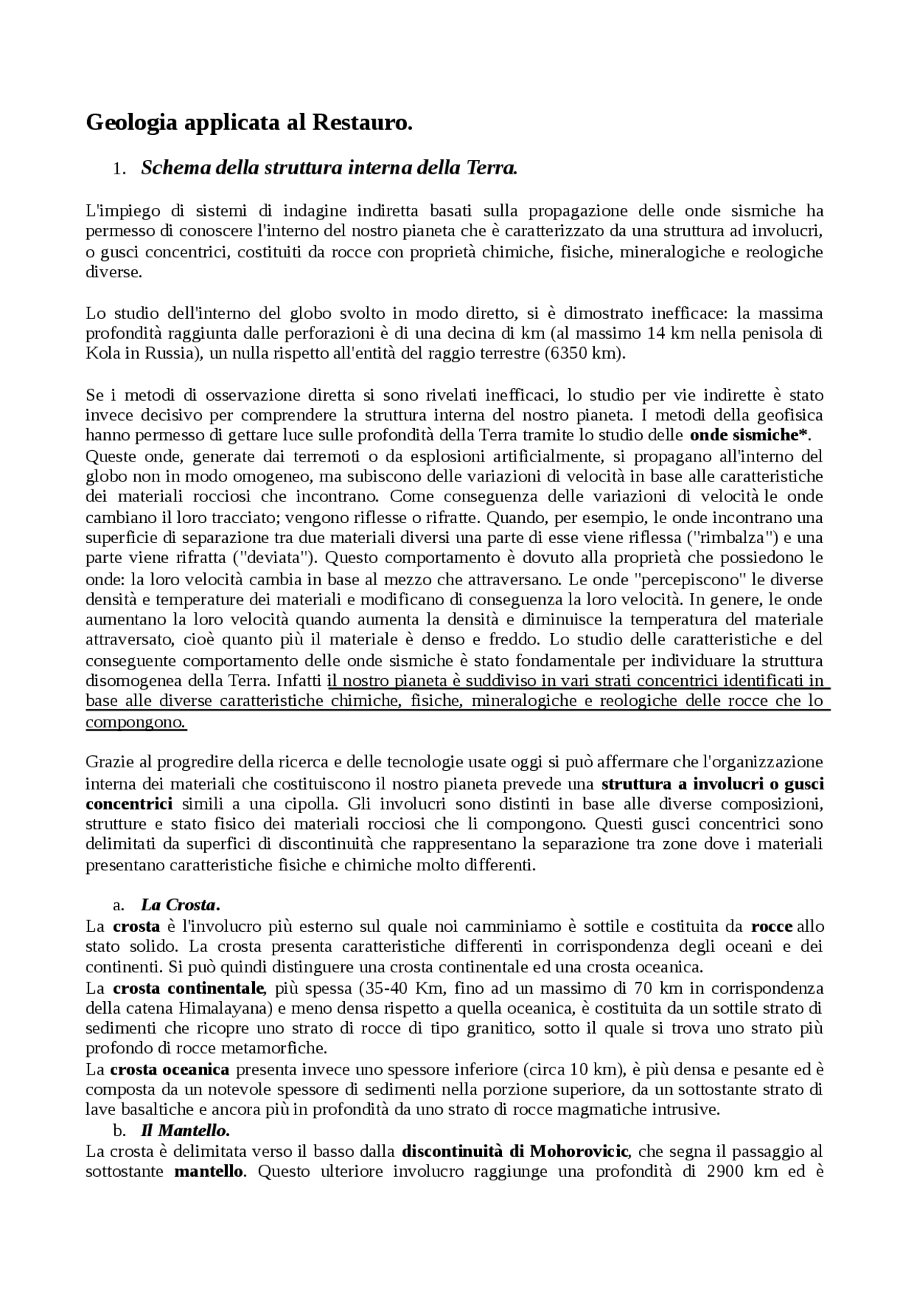 Scienze Delle Rocce Docsity