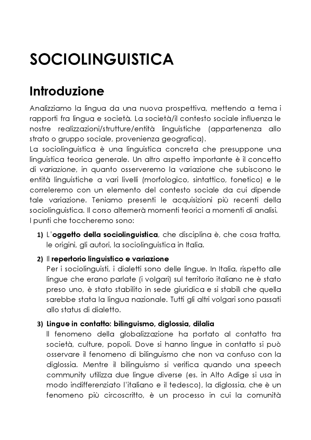 Riassunti Sociolinguistica Appunti Di Sociolinguistica Docsity