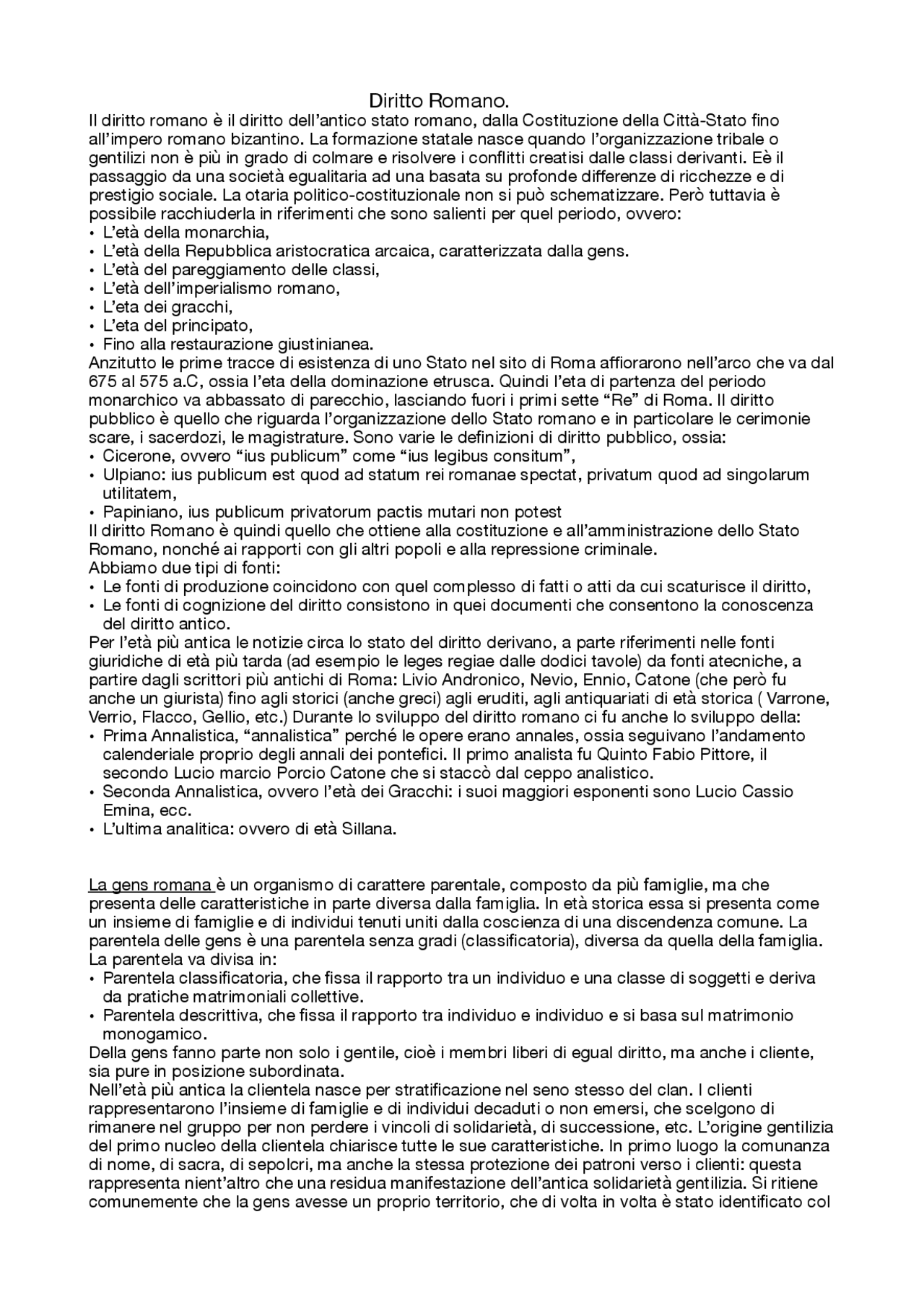 Storia Del Diritto Romano Docsity