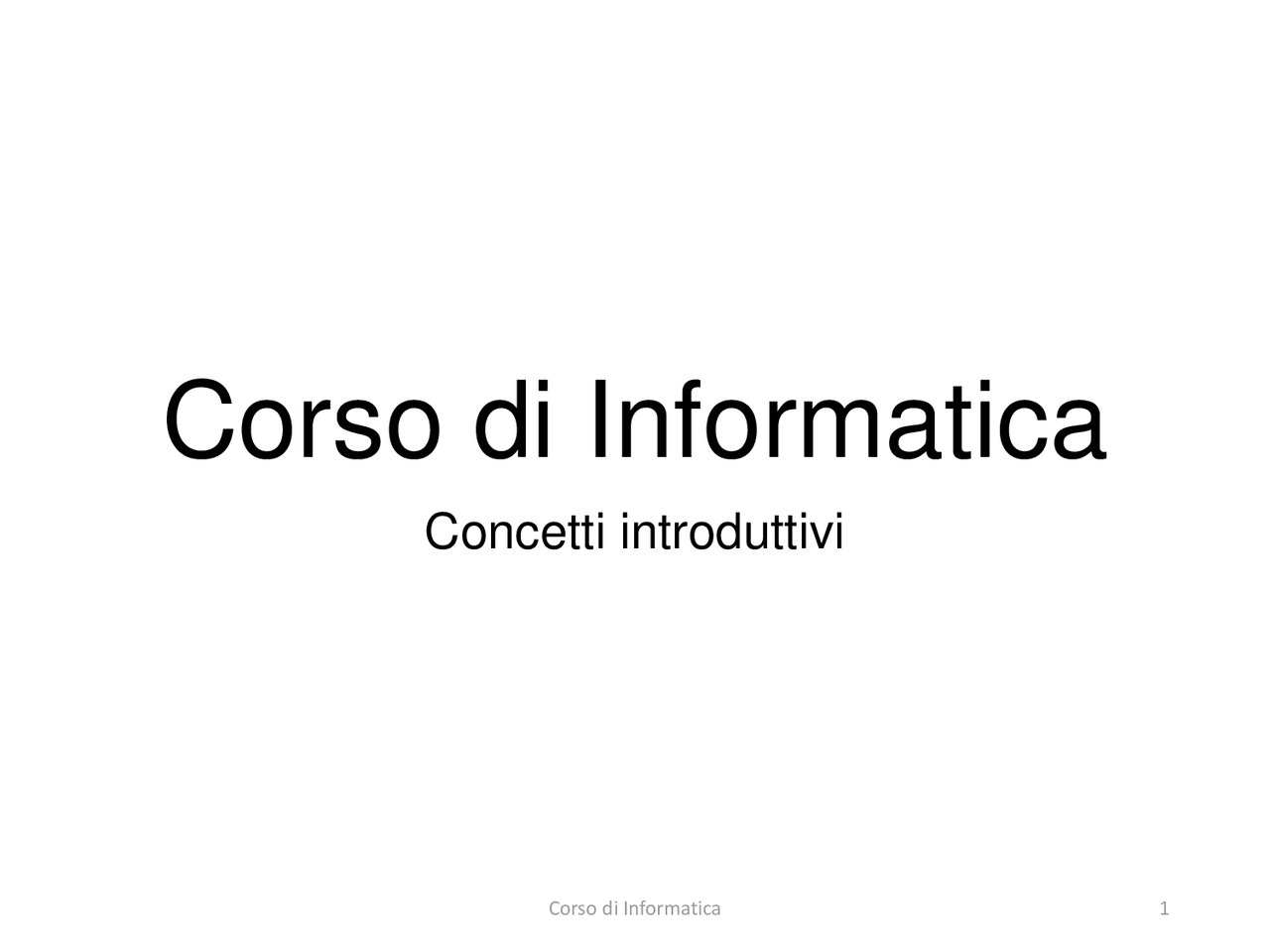 Concetti Introduttivi Docsity
