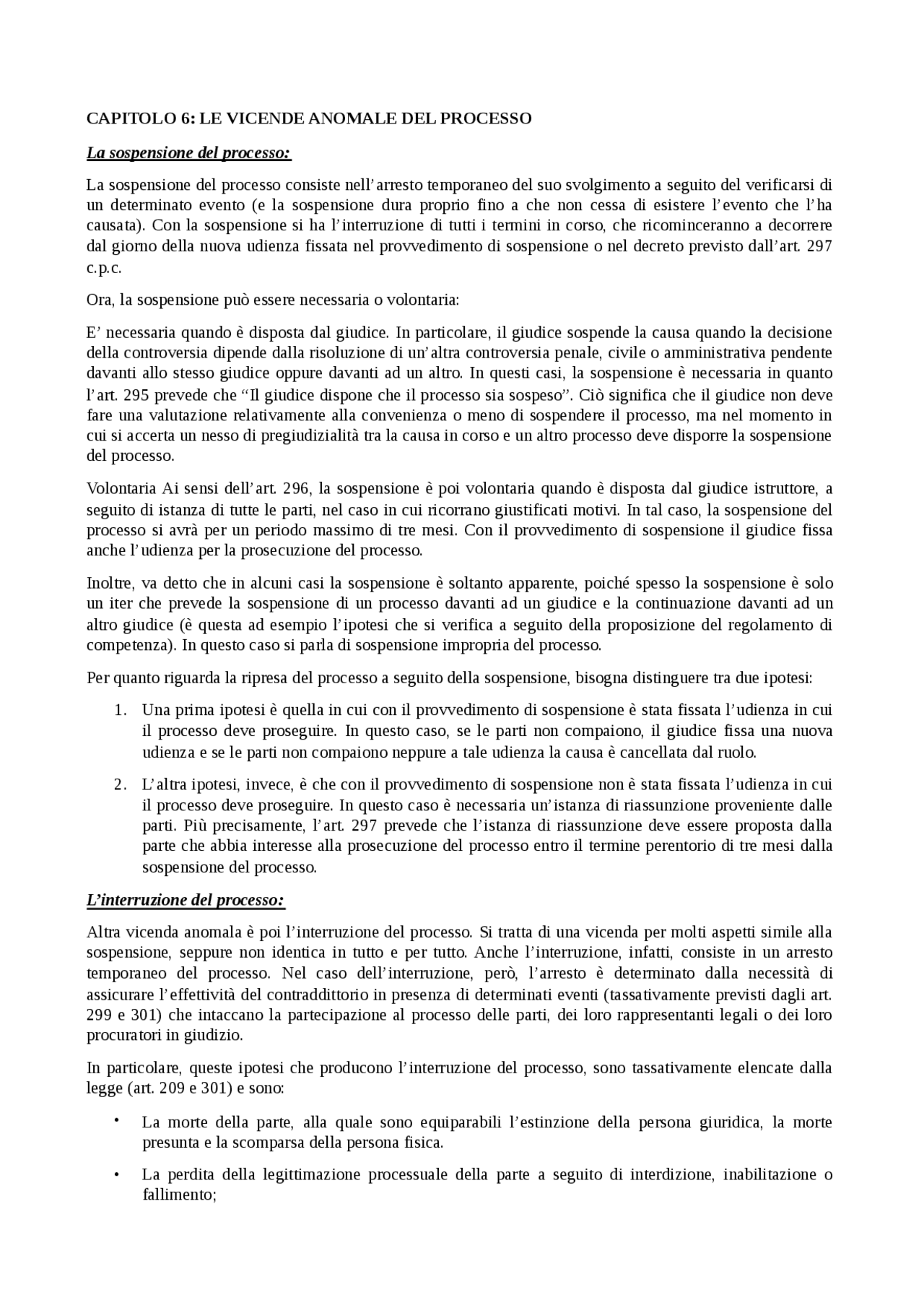 Diritto Processuale Civile Docsity