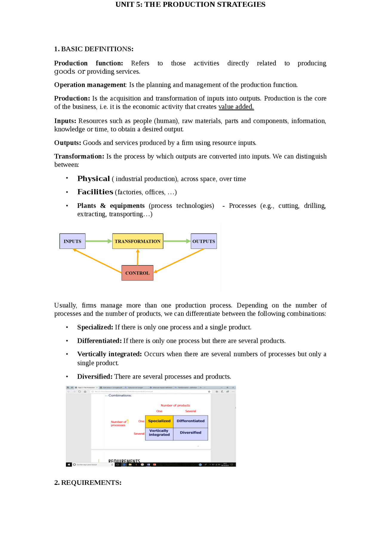 Production and Operations Management: Understanding Production ...