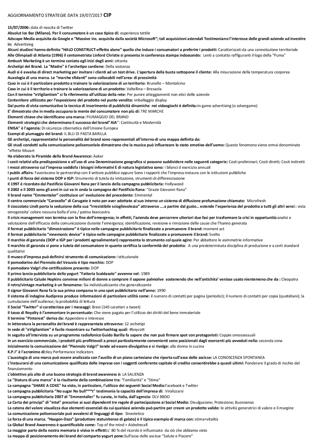 Strategie Di Comunicazione Dimpresa Unipegaso Docsity