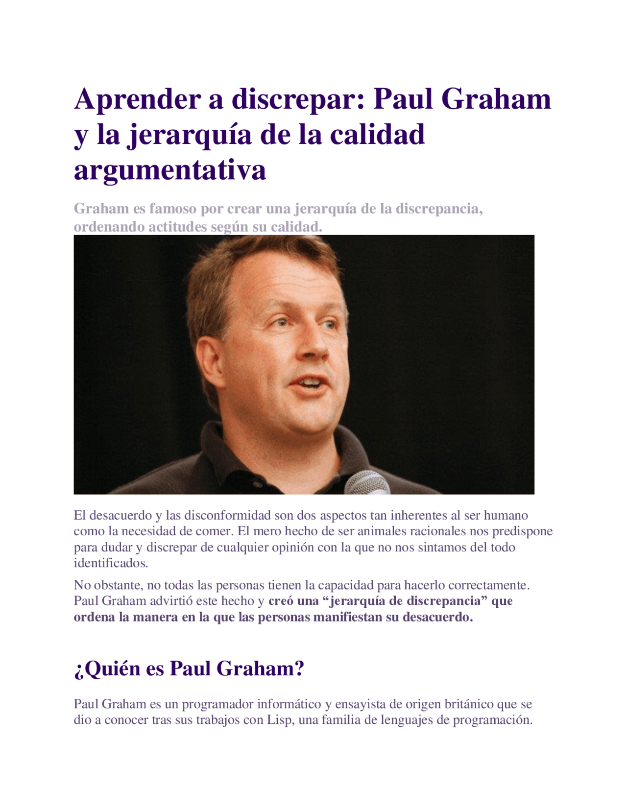 Aprender a discrepar - Docsity