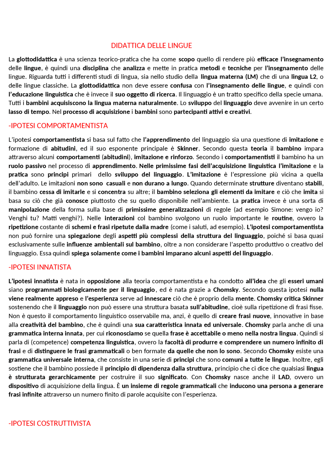 Manuale Di Glottodidattica Docsity