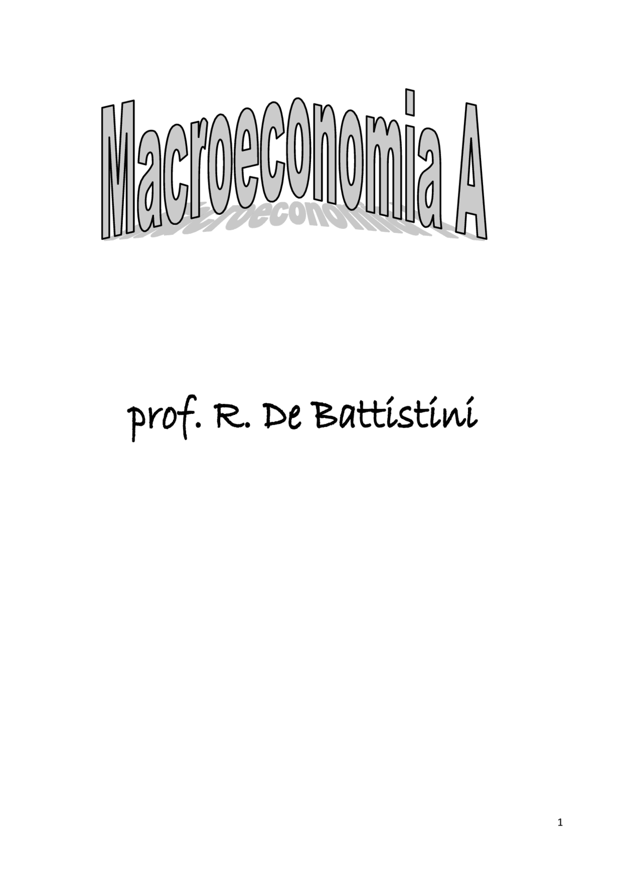 Appunti Completi Di Macroeconomia Libro Di Riferimento Blanchard