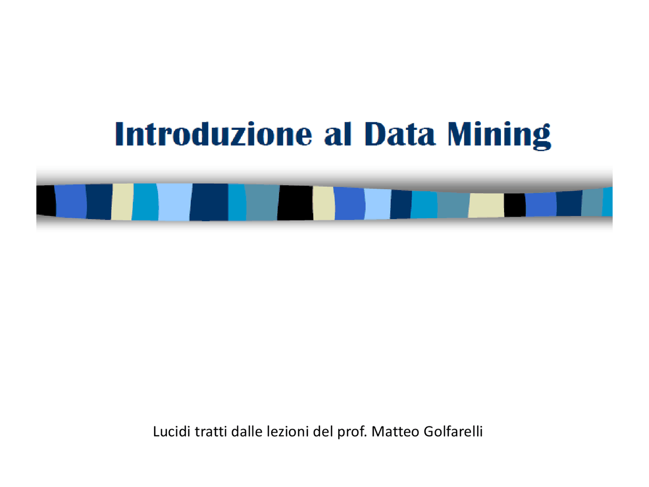 Introduzione Al Data Mining Docsity
