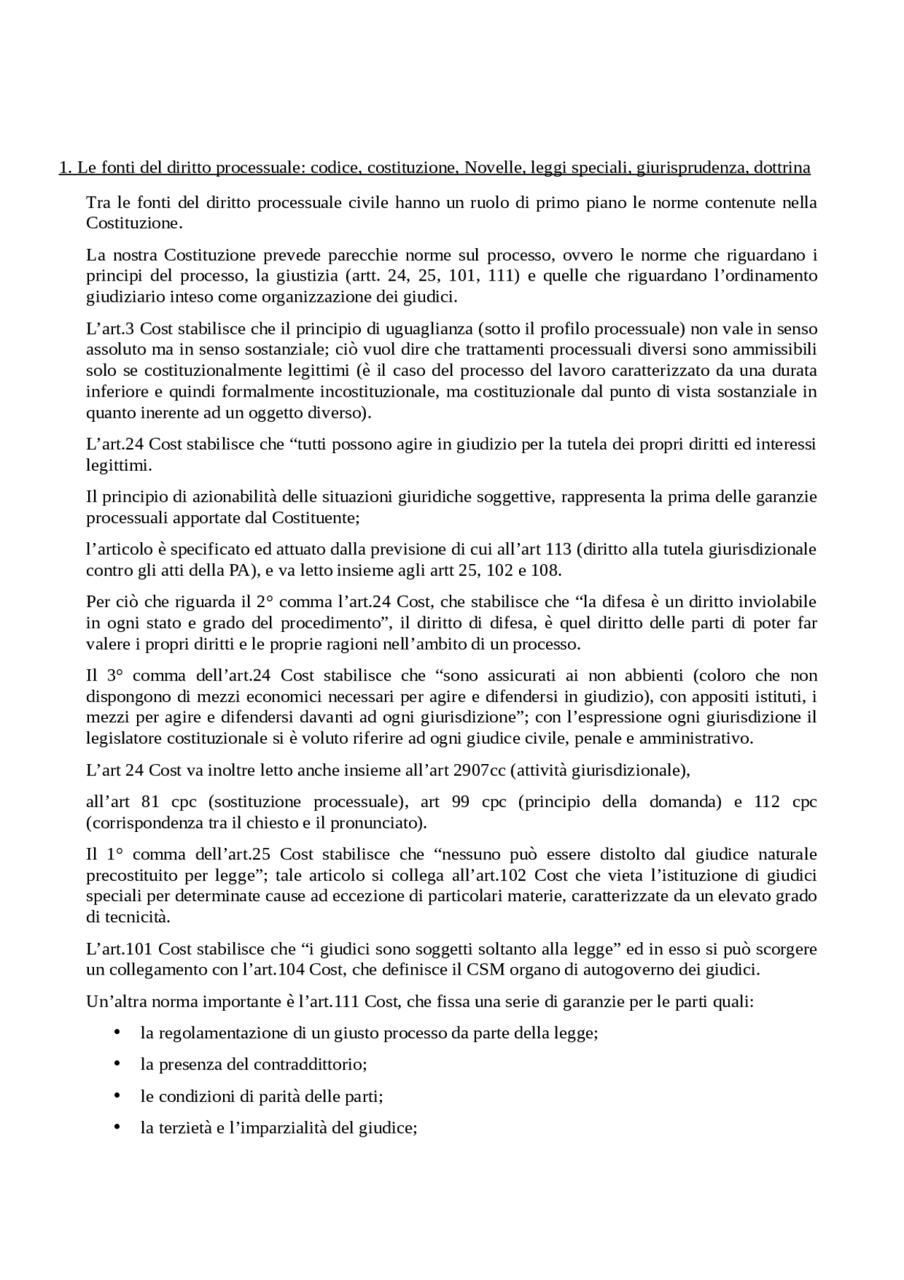Domande E Risposte Di Diritto Processuale Generale Docsity