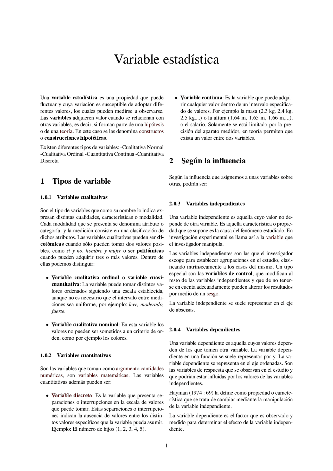 Variable Estadística Docsity
