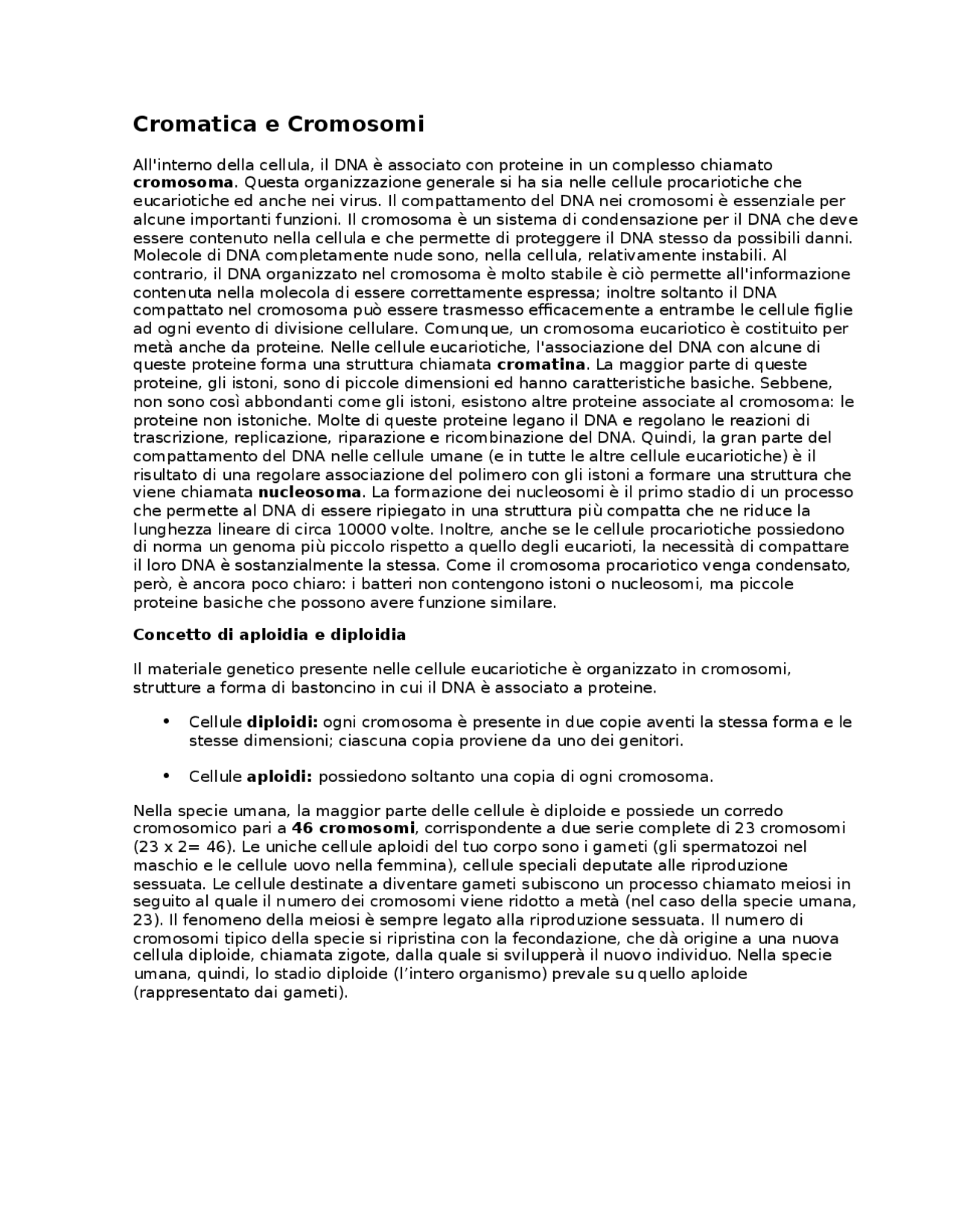Appunti Di Biologia Applicata Docsity