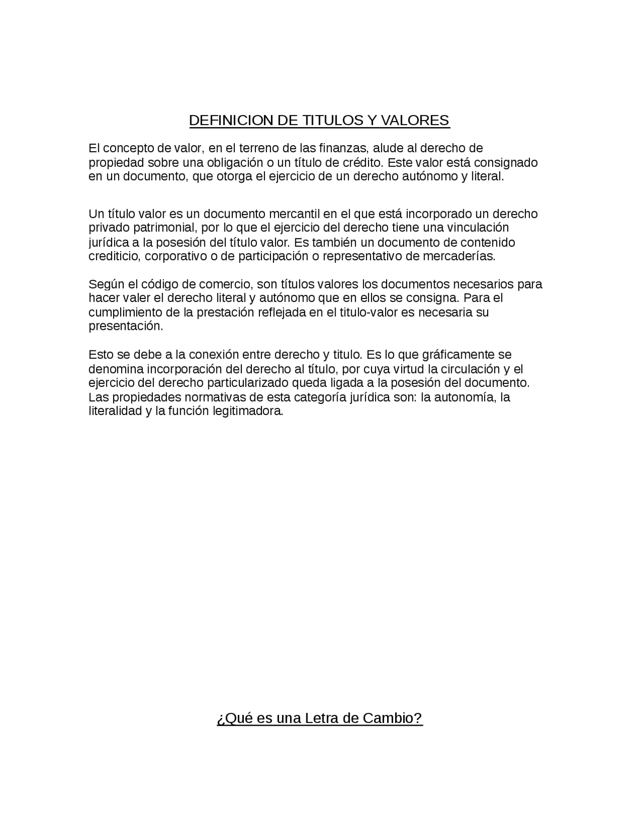 Definicion de Titulos Y Valores - Docsity