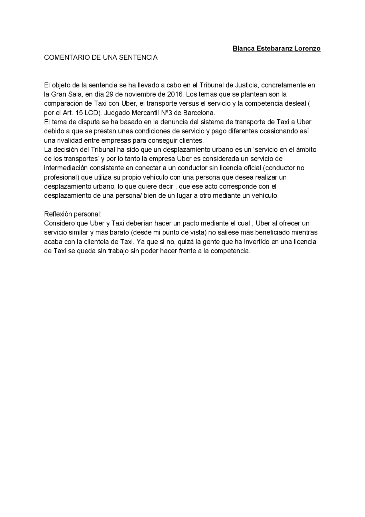 Ejemplo Sentencia Derecho Docsity