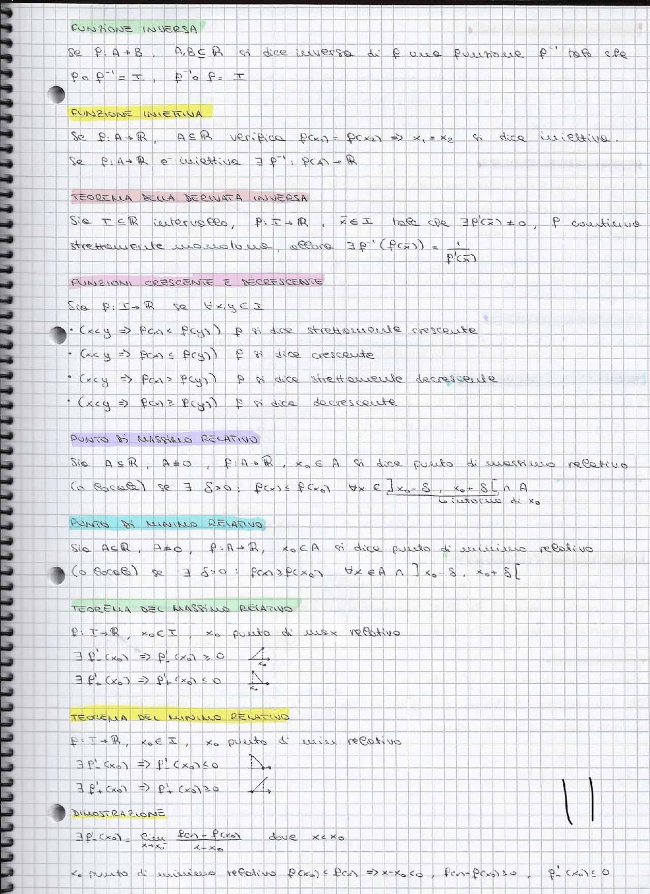 Funzioni In Una Variabile Appunti Di Analisi Matematica I Docsity