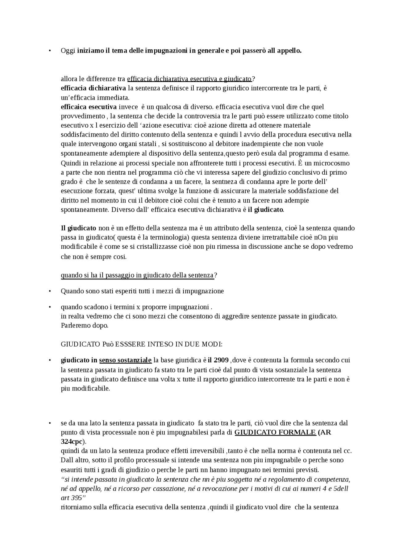 Procedura Civileappunti Impugnazioni Appunti Di Diritto Processuale