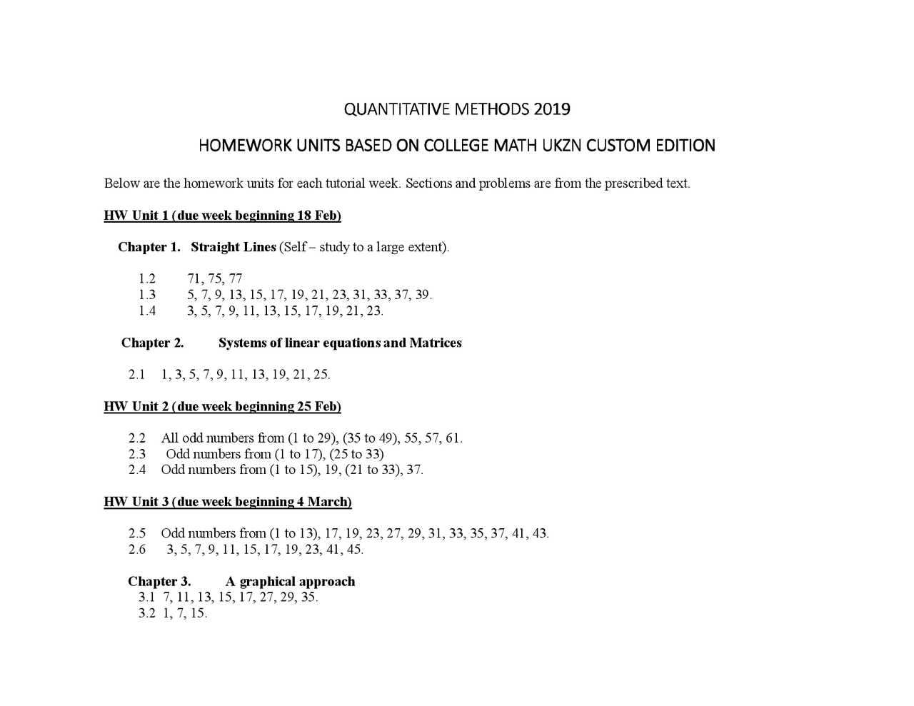 Mathematics For University Docsity