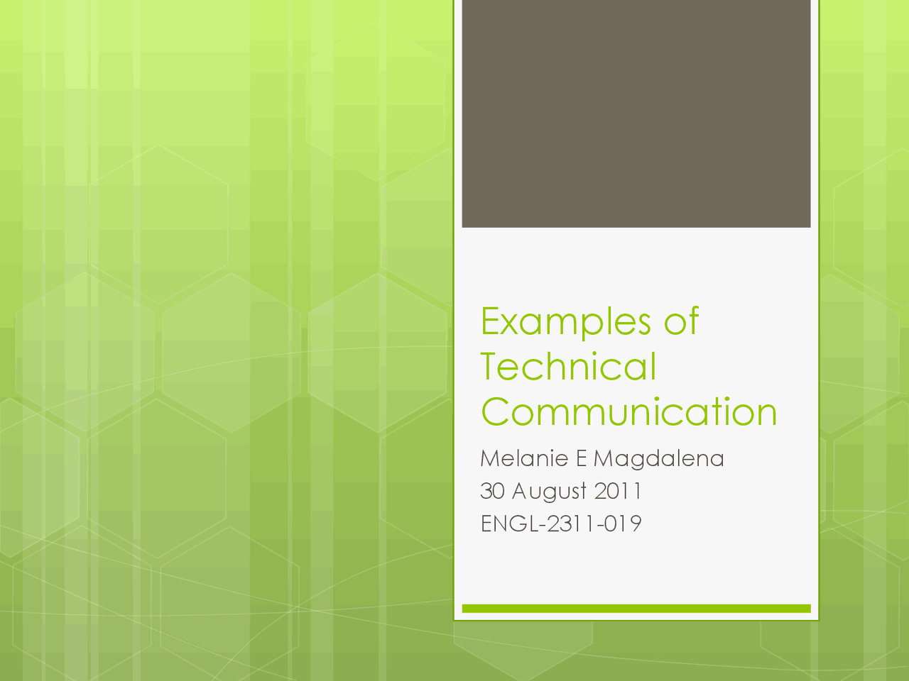 Technical Communication Lecture Notes Technical English Docsity