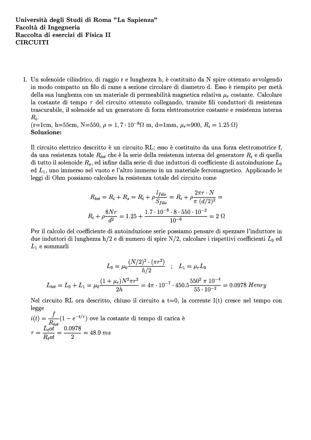 Dispense Circuiti Fisica 2 Docsity