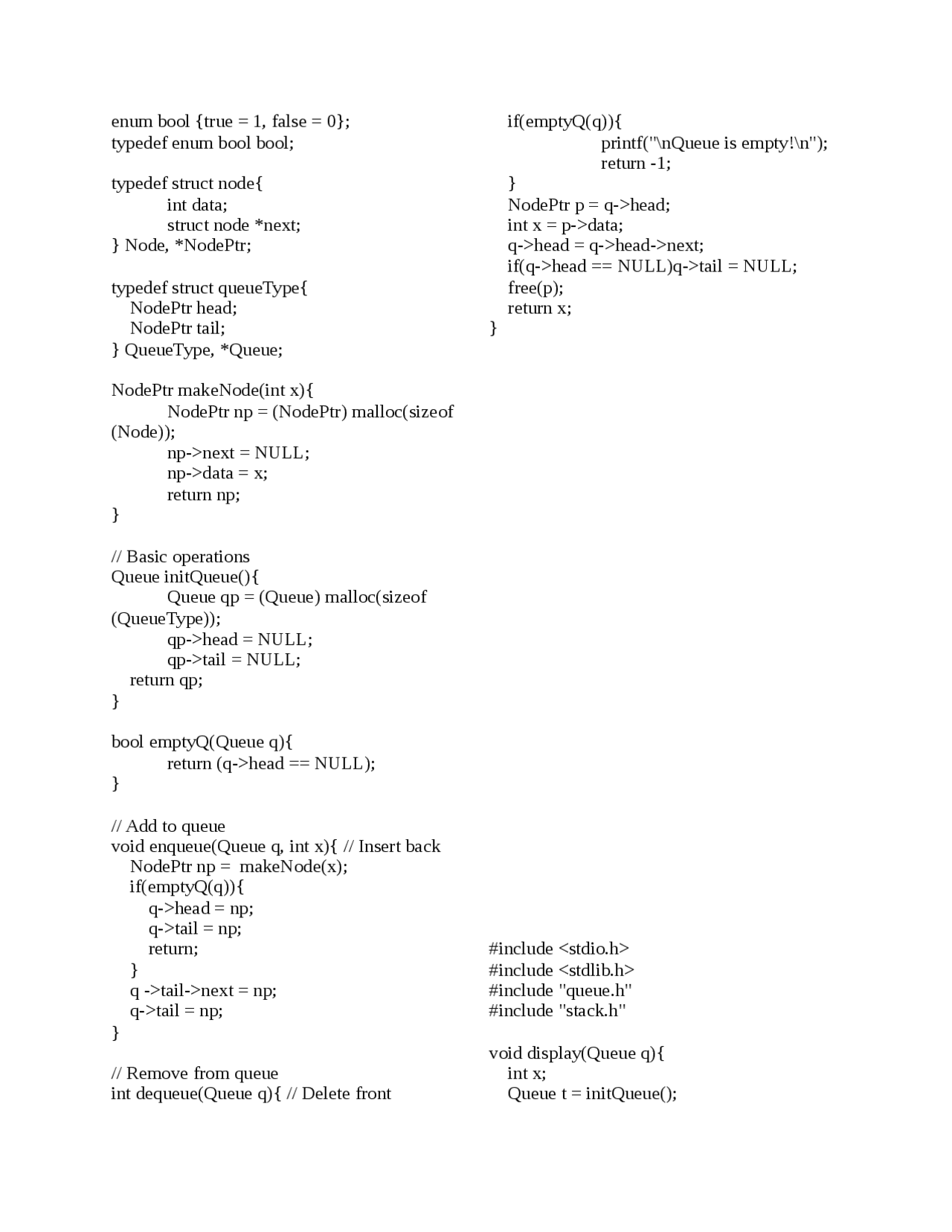 Queue Data Structure Docsity