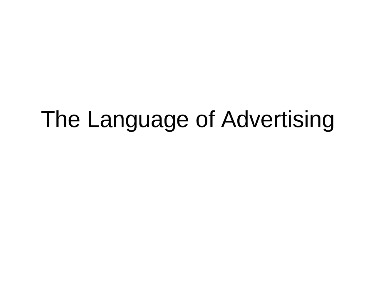 The language of advertising inglese 3 - Docsity
