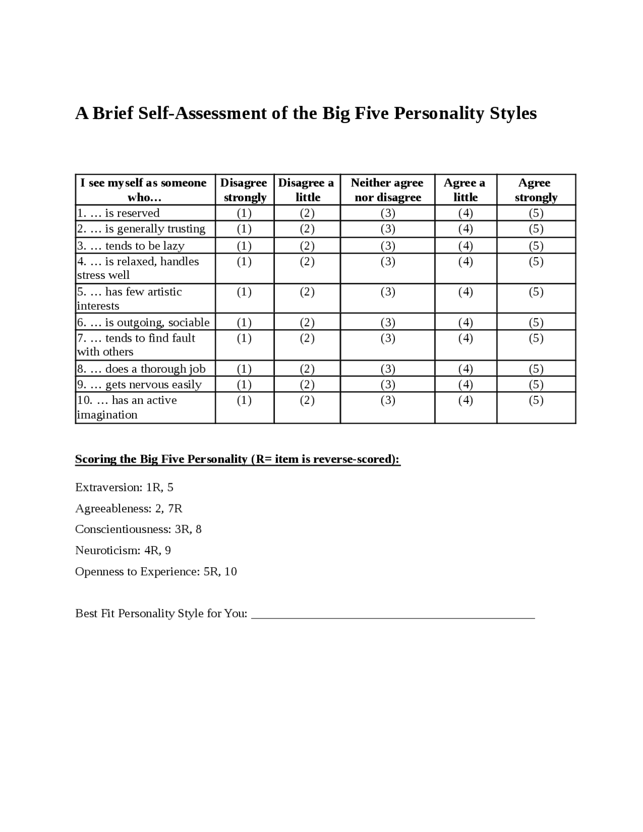 short quiz to determine what personality type best fits you | Essays ...