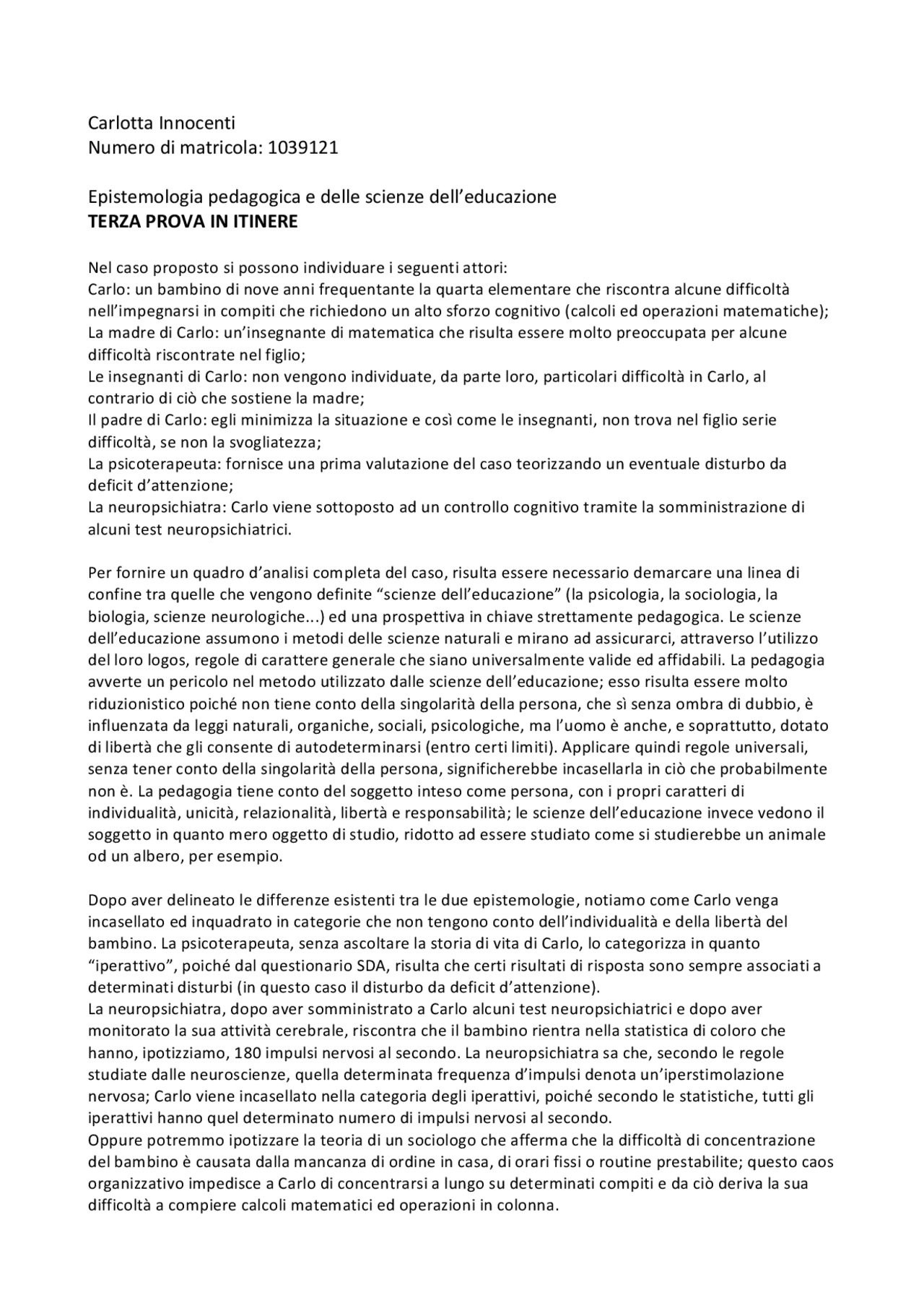 Epistemologia Pedagogica Docsity